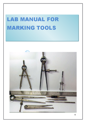 Marking instrument lab manual - LAB MANUAL FOR MARKING TOOLS GENERAL ...