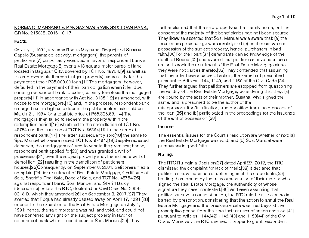 99 Magsano vs PSLB, October 17, 2016 - NORMA C. MAGSANO v. PANGASINAN ...