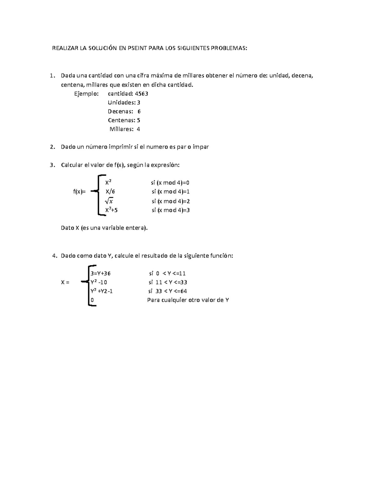 Ejercicios Pseint Problemas Resueltos Para Practicar