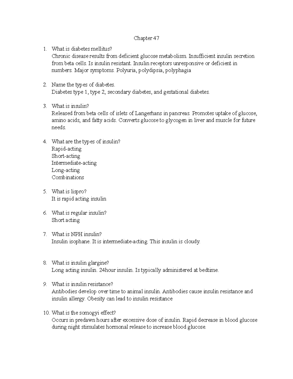 Pharmacology chapter 47 practice questions - Chapter 47 What is ...