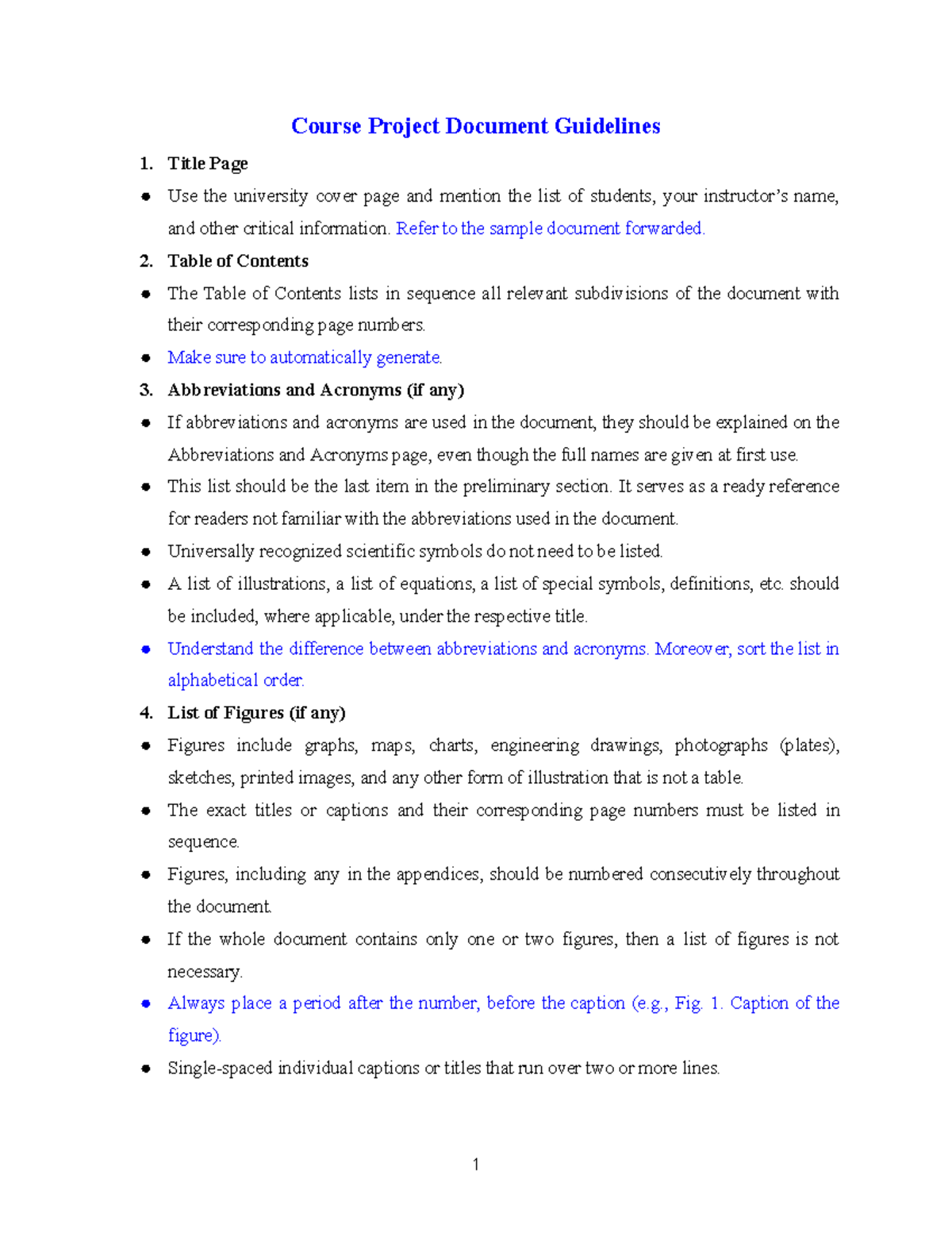 Course Project Document Guidelines - Course Project Document Guidelines Title Page Use the - Studocu