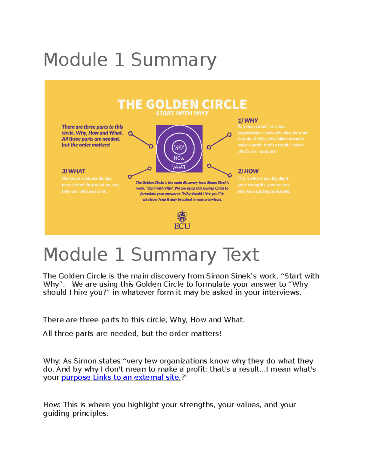 3. BUSI 4200 Module 1 Summary - Module 1 Summary Module 1 Summary Text ...