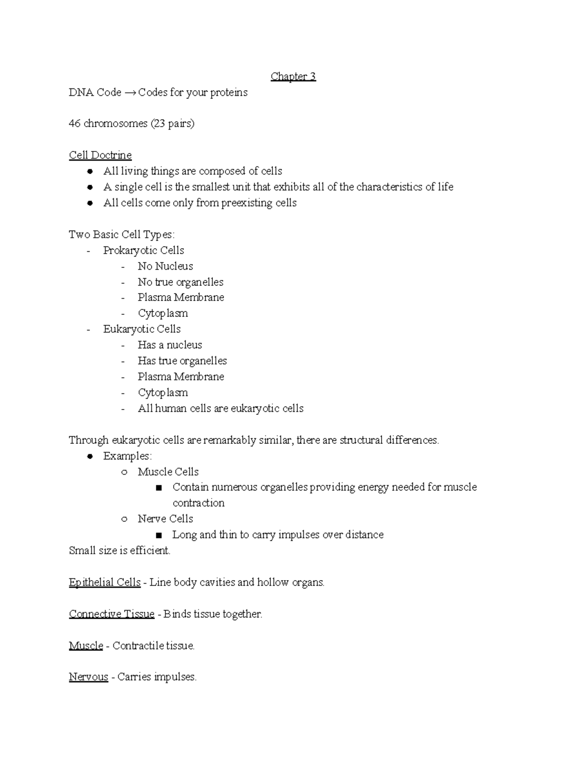 9 11 Biology Notes - Professor Mascola - Chapter 3 DNA Code → Codes for ...