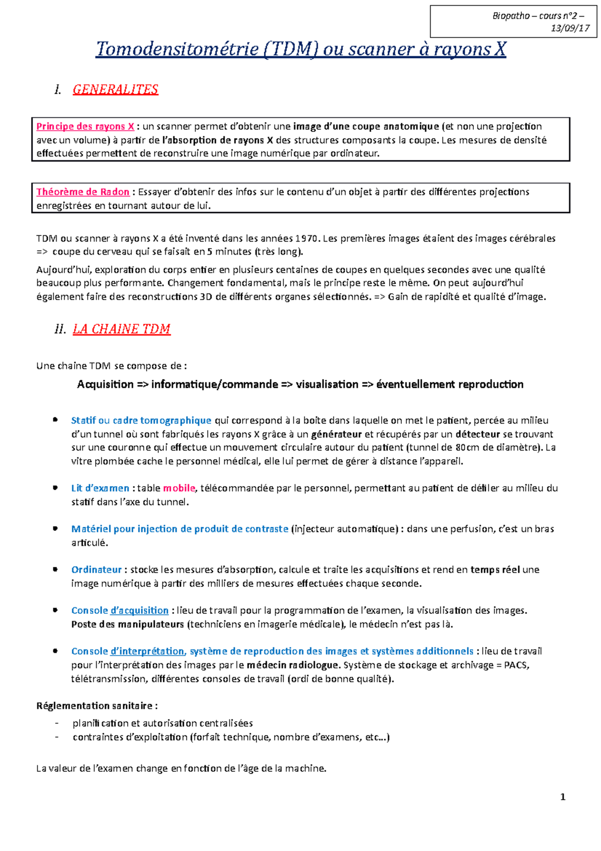 C14 - TDM (scanner) - Tomodensitométrie (TDM) ou scanner à rayons X I ...