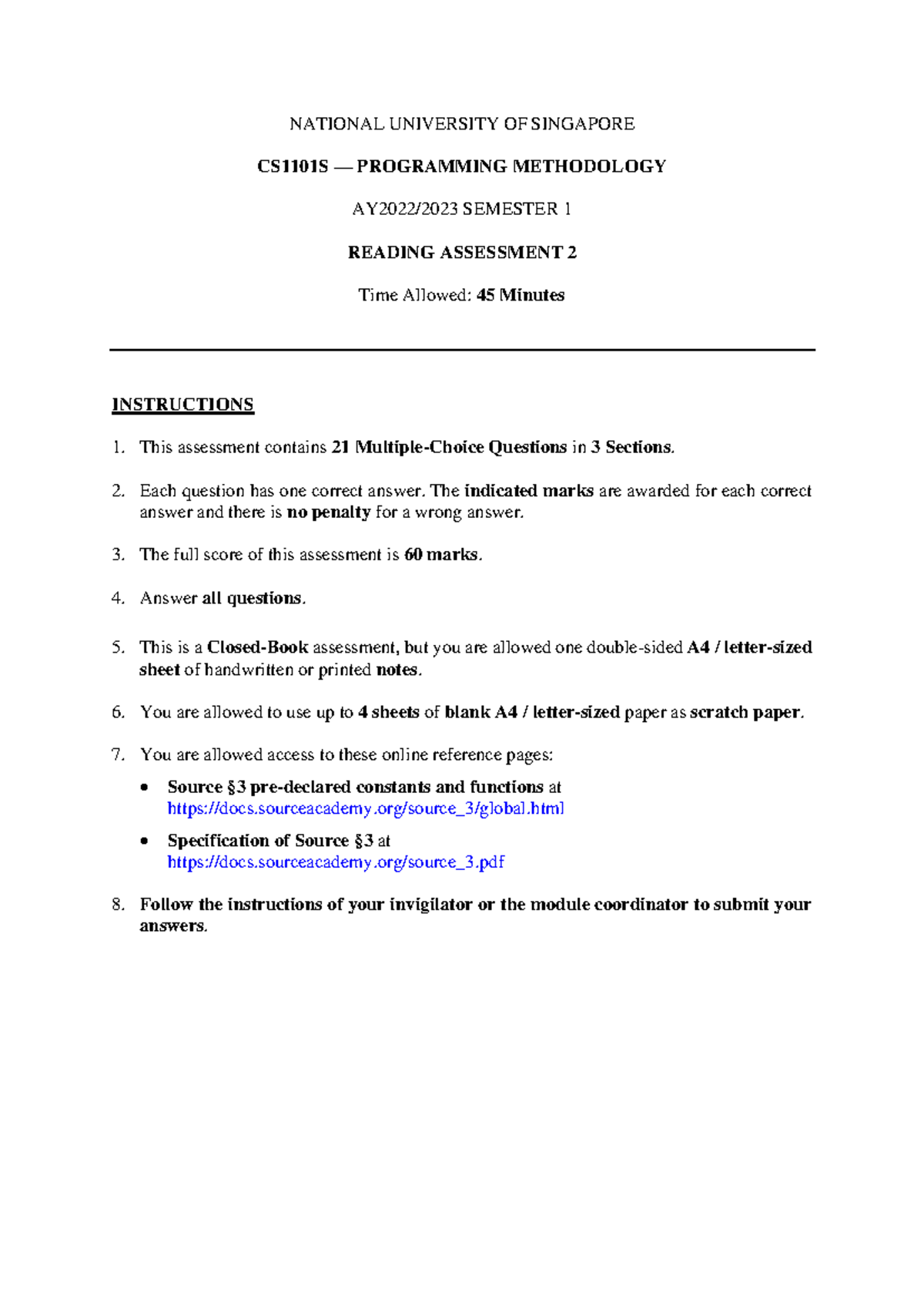 Reading assessment RA2 2223s1 - NATIONAL UNIVERSITY OF SINGAPORE ...