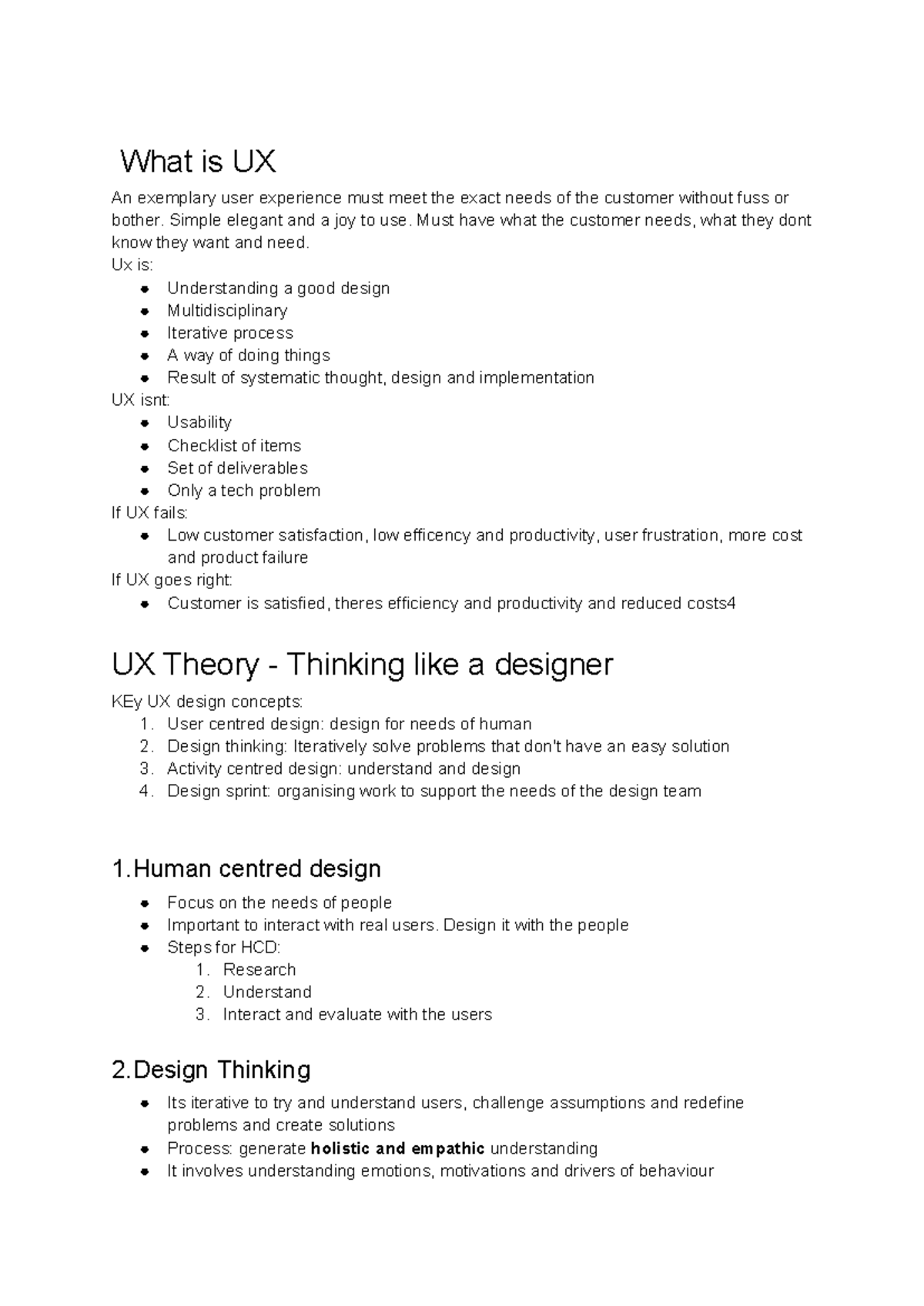 Ux - Ux design lecture notes short - What is UX An exemplary user ...