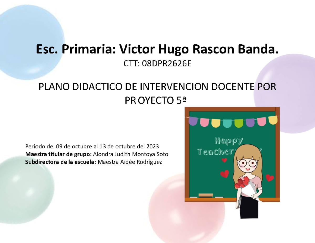 Planeacion semana 7 - Apoyo - Esc. Primaria: Victor Hugo Rascon Banda ...