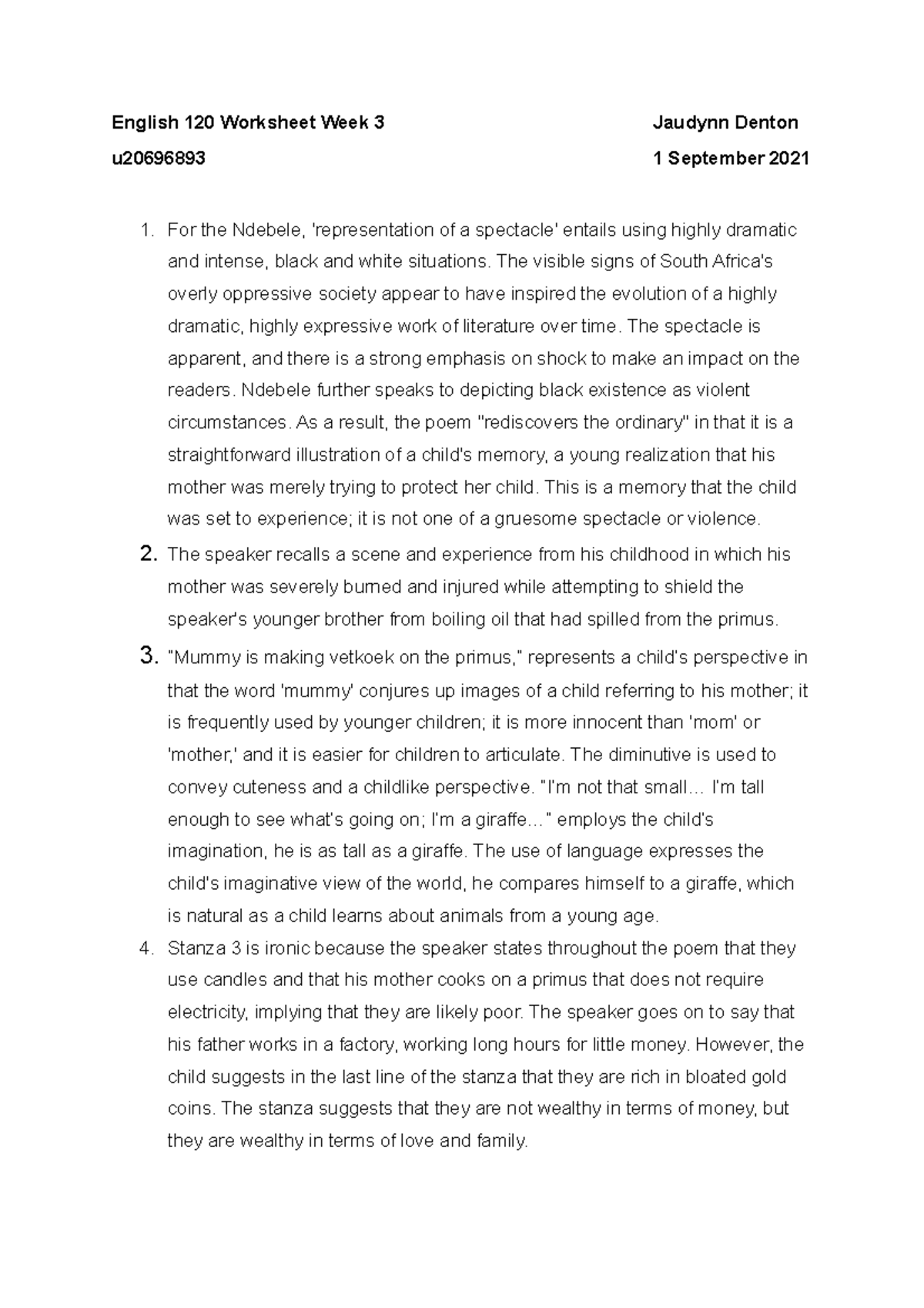 English 120 Worksheet - English 120 Worksheet Week 3 Jaudynn Denton ...