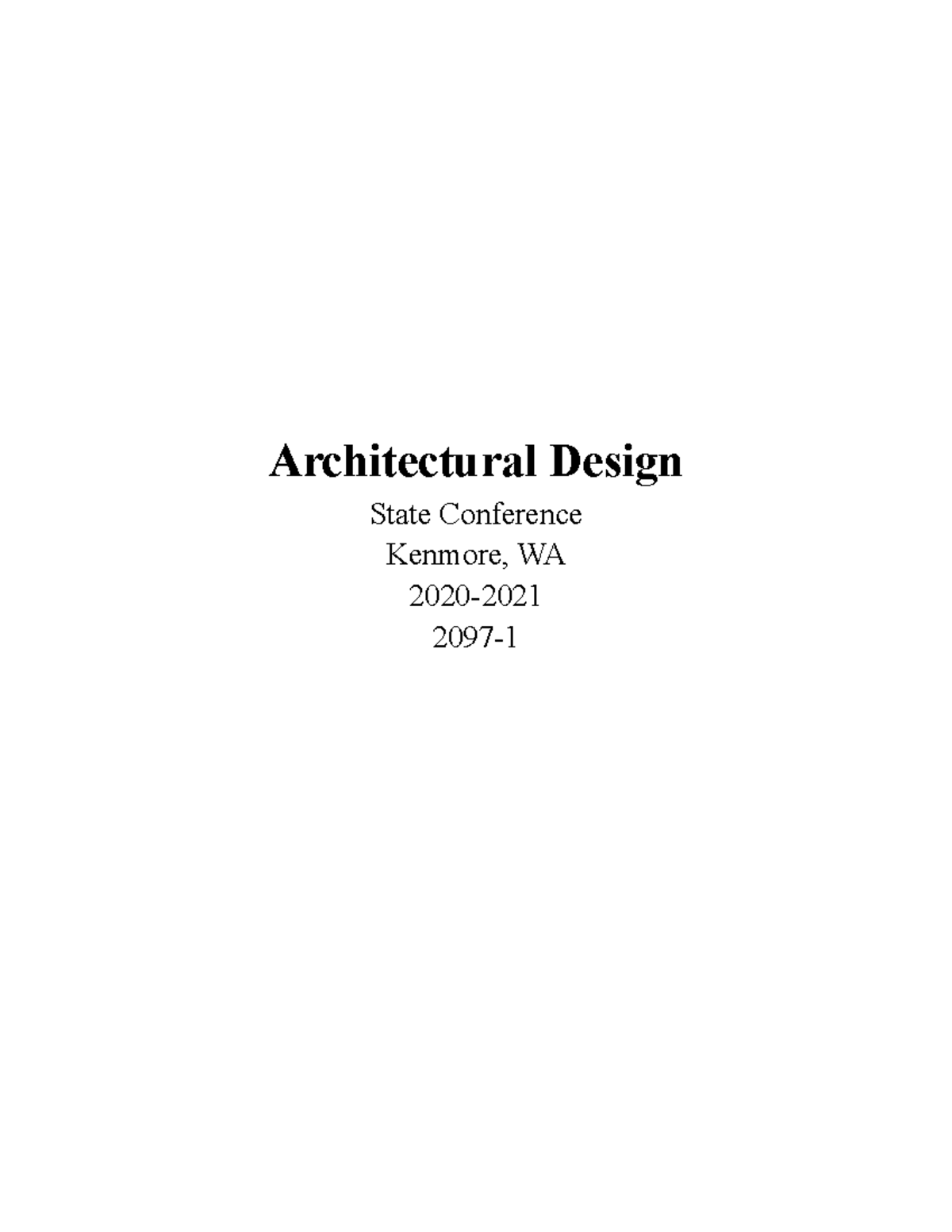 Arc Design Example - Architectural Design State Conference Kenmore, WA ...