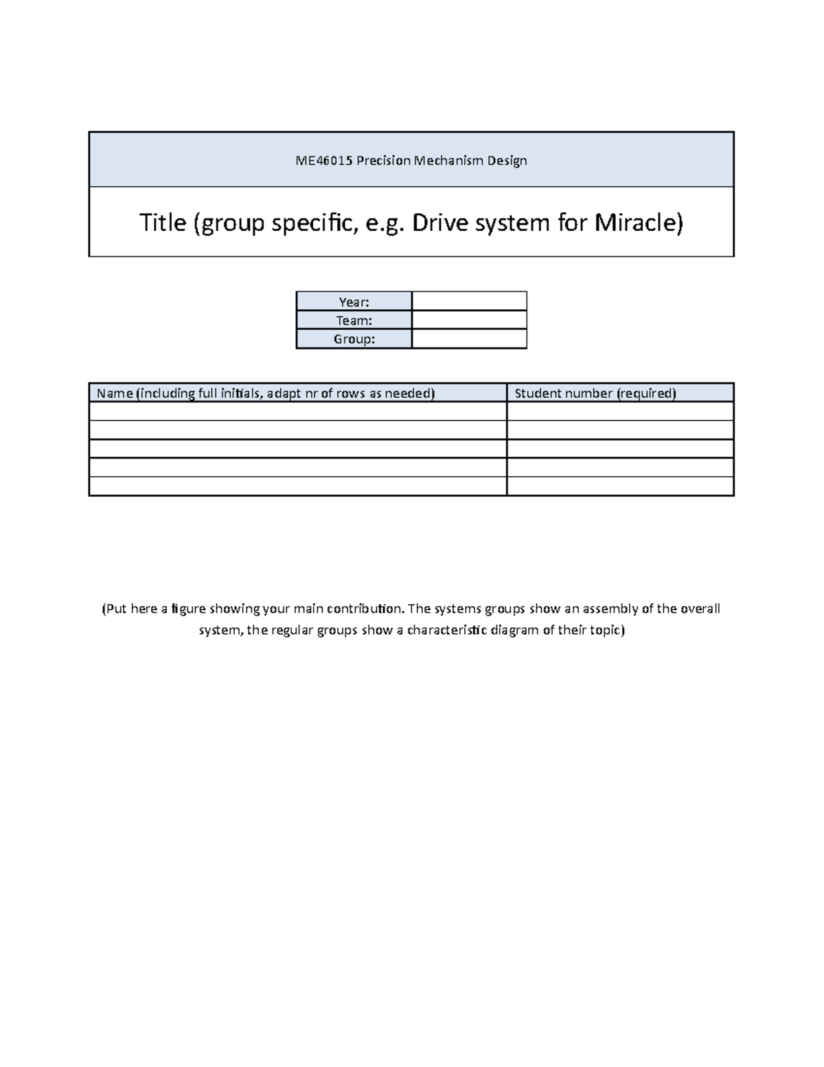 ME46015 PMD Report Template Regular Group - ME46015 Precision Mechanism ...