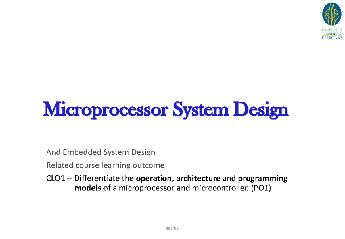 EEB2083.EDB2063.05.Microprocessor System Design - Warning: TT ...