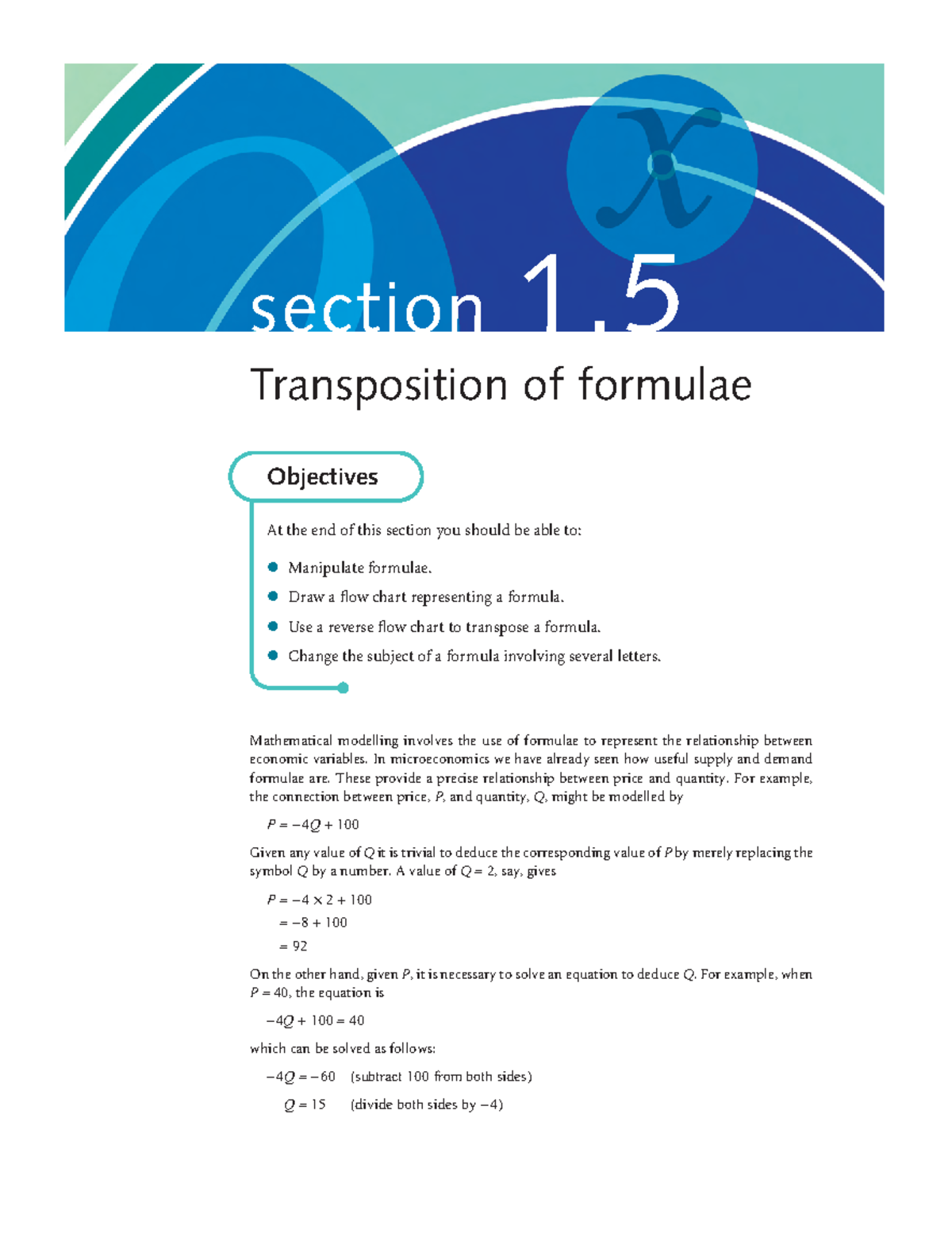 Chapter 1 - Section 5 - Lecture notes 1.5 - section 1. Transposition of ...