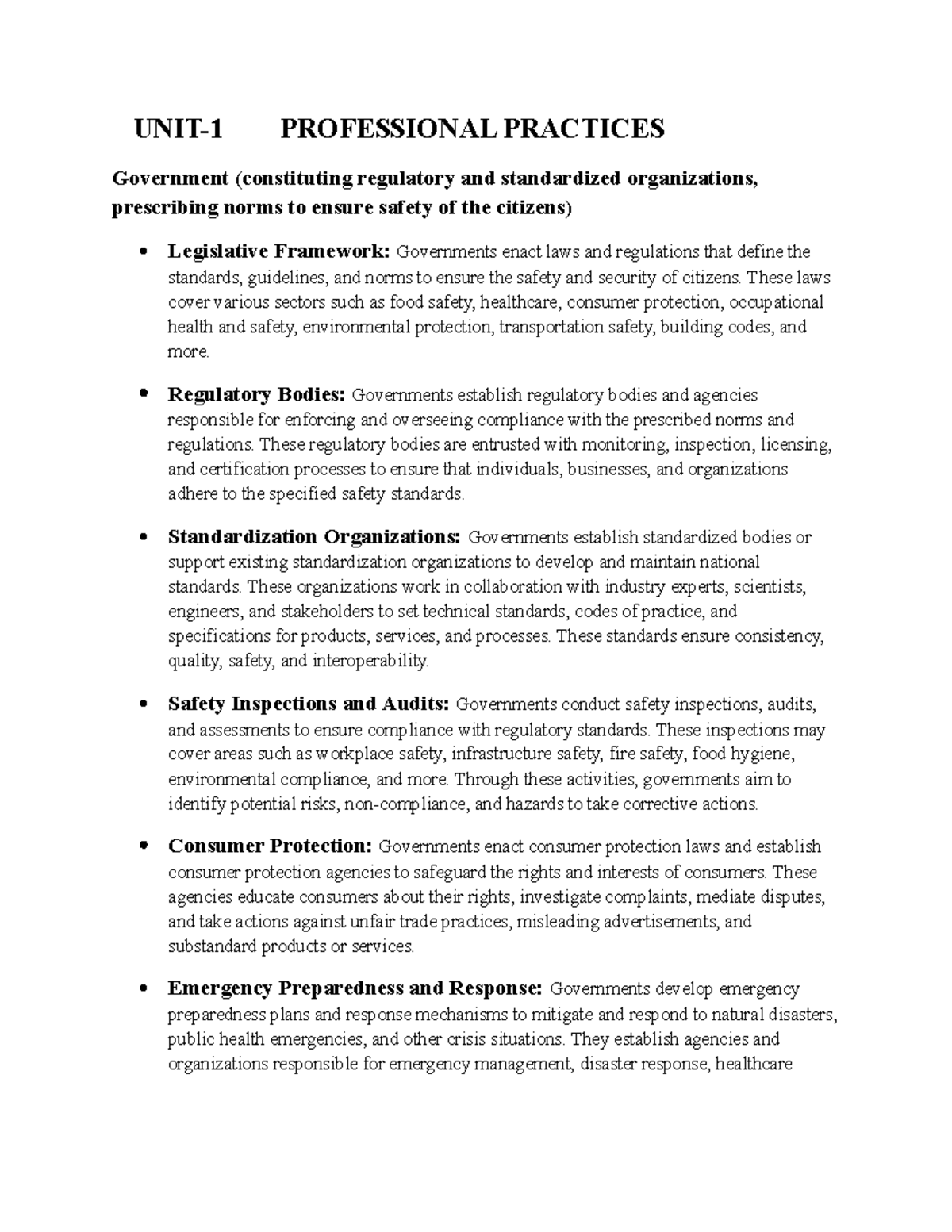 PPE UNIT-1 Notes - UNIT-1 PROFESSIONAL PRACTICES Government ...