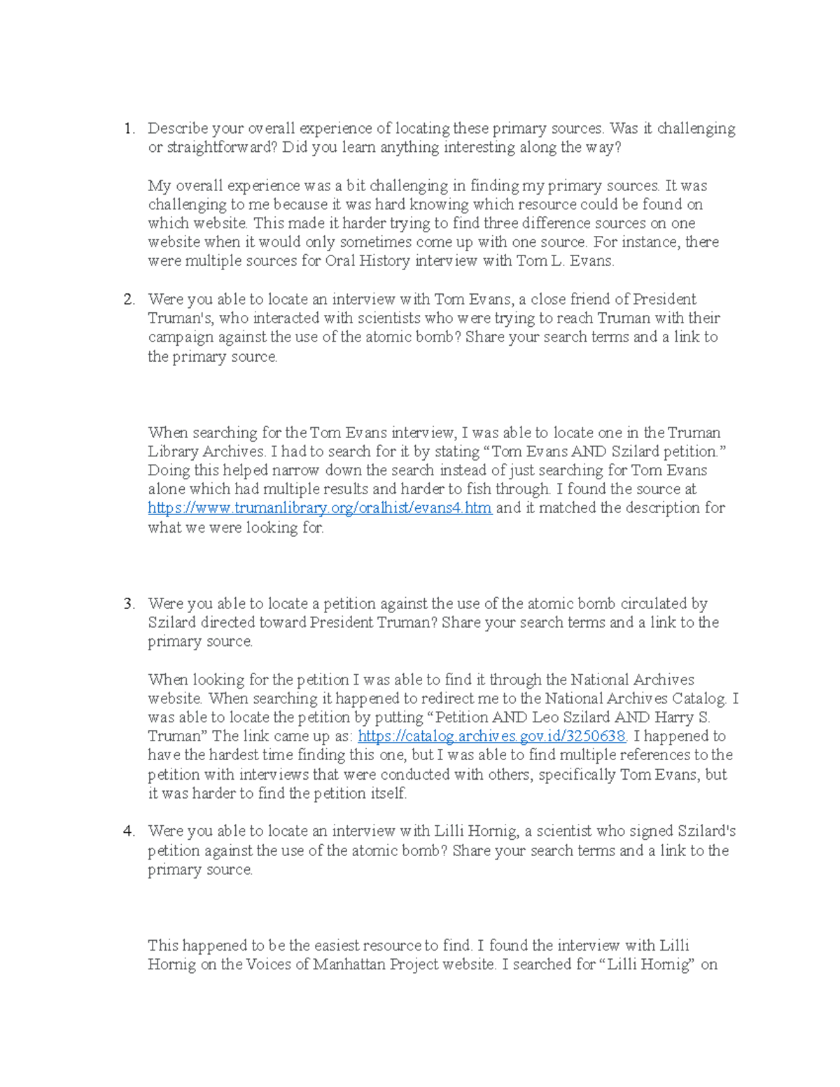 Week 2 Assignment 2 1 Short Response Primary Source Hunt - Describe ...