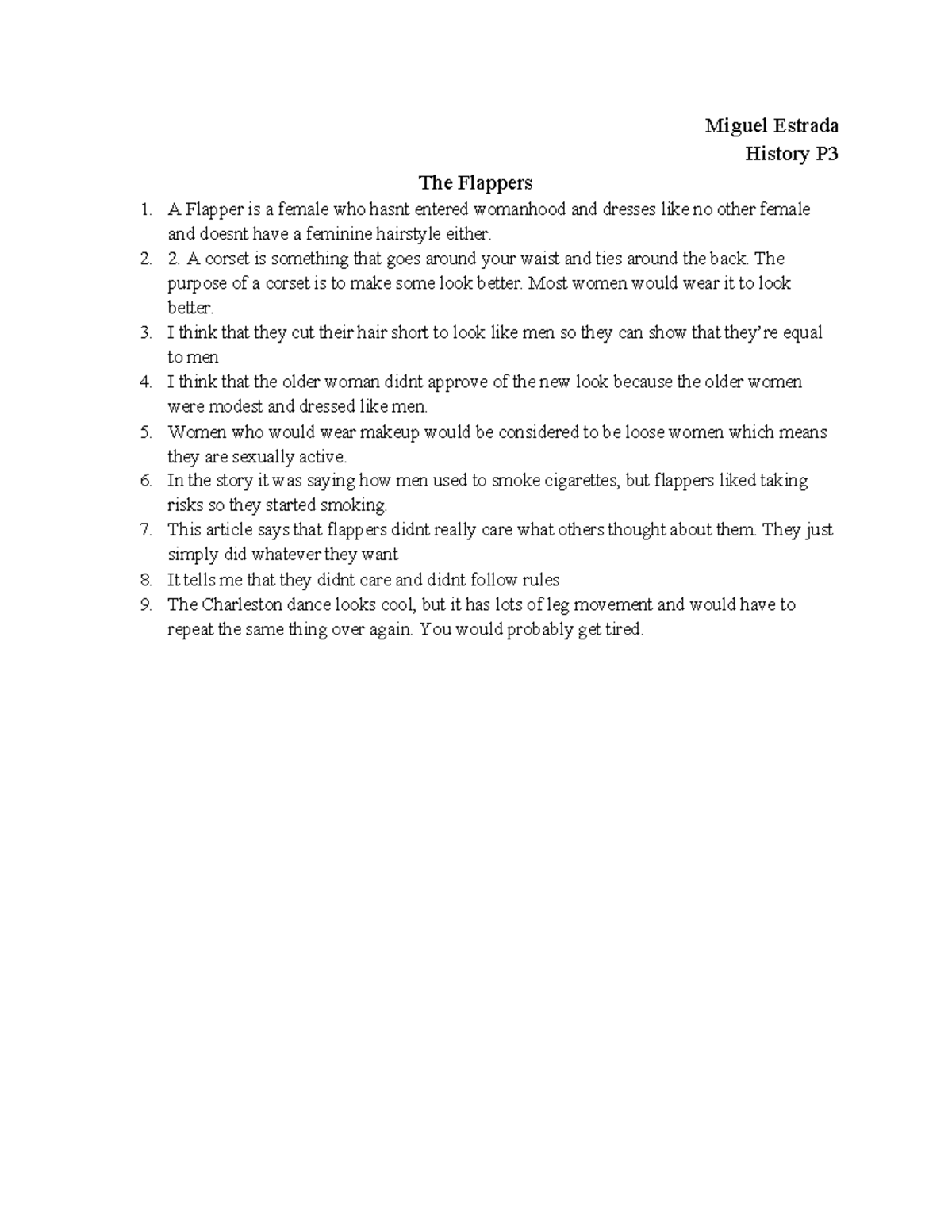 Untitled document-2 - science - Miguel Estrada History P The Flappers A ...