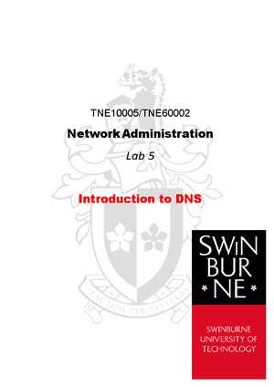 Net Ad All Labs 1 1 - Lab - TNE10005/TNE Network Administration Lab 1 An Introduction to Network ...