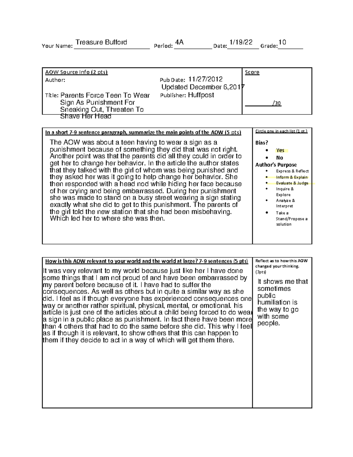 AOW Template - hi - Your Name: ________________________ Period ...