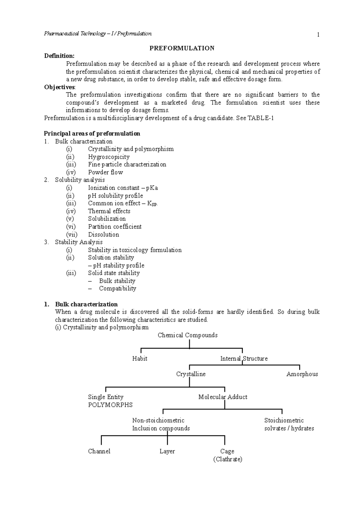Preformulation - none - PREFORMULATION Definition: Preformulation may ...