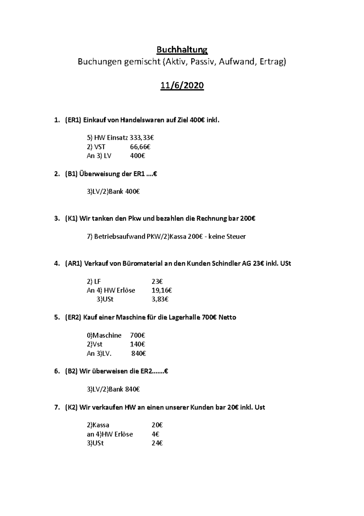 Klausur 11 Juni 2020, Fragen und Antworten - Warning: TT: undefined function: 32 Warning: TT ...