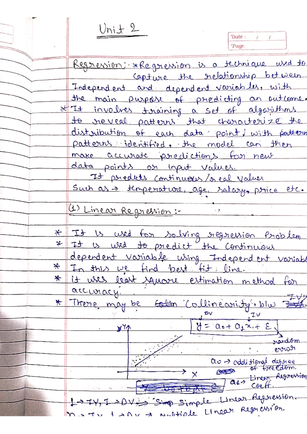 Mlt unit 2 - Full Descriptive Notes - Machine Learning Techniques - Studocu