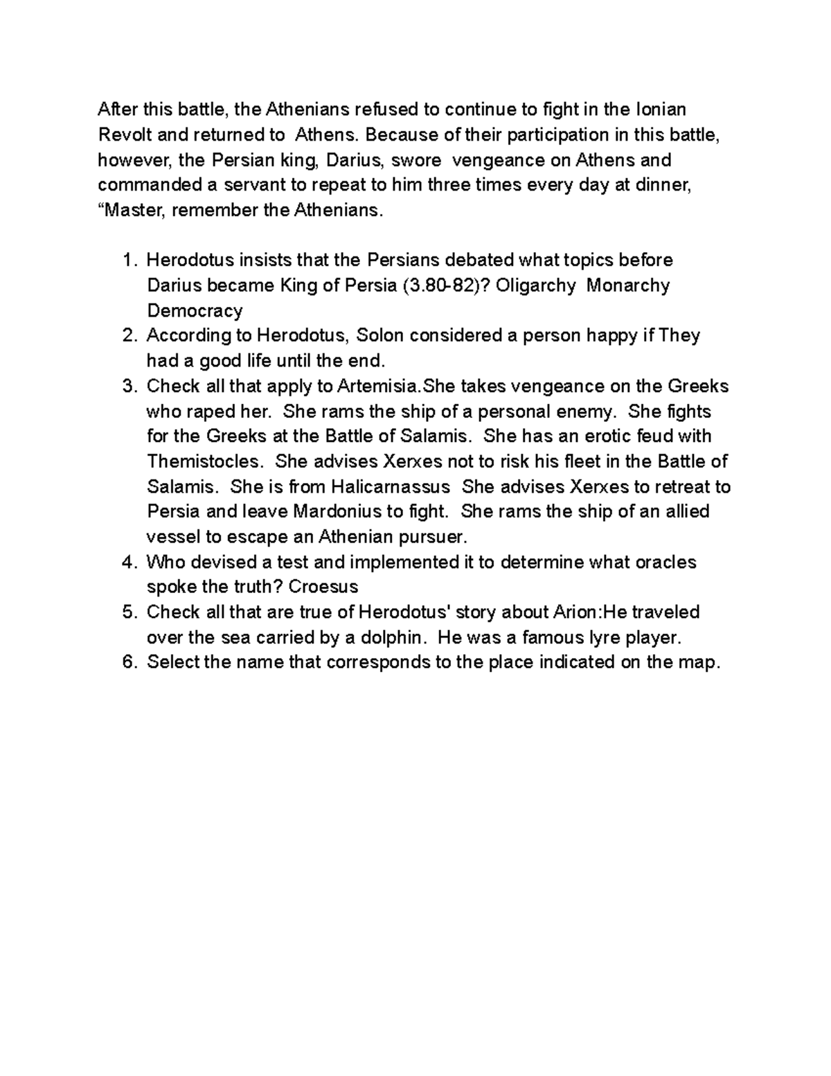 2101- midterm - Ancient Greek Civilization Fall 2022 notes - After this ...