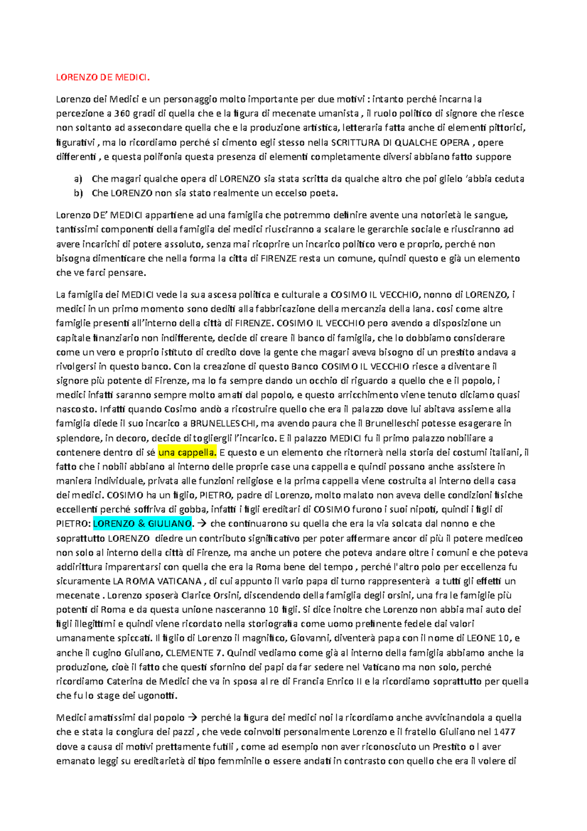 Lorenzo DE Medici - LORENZO DE MEDICI. Lorenzo dei Medici e un ...