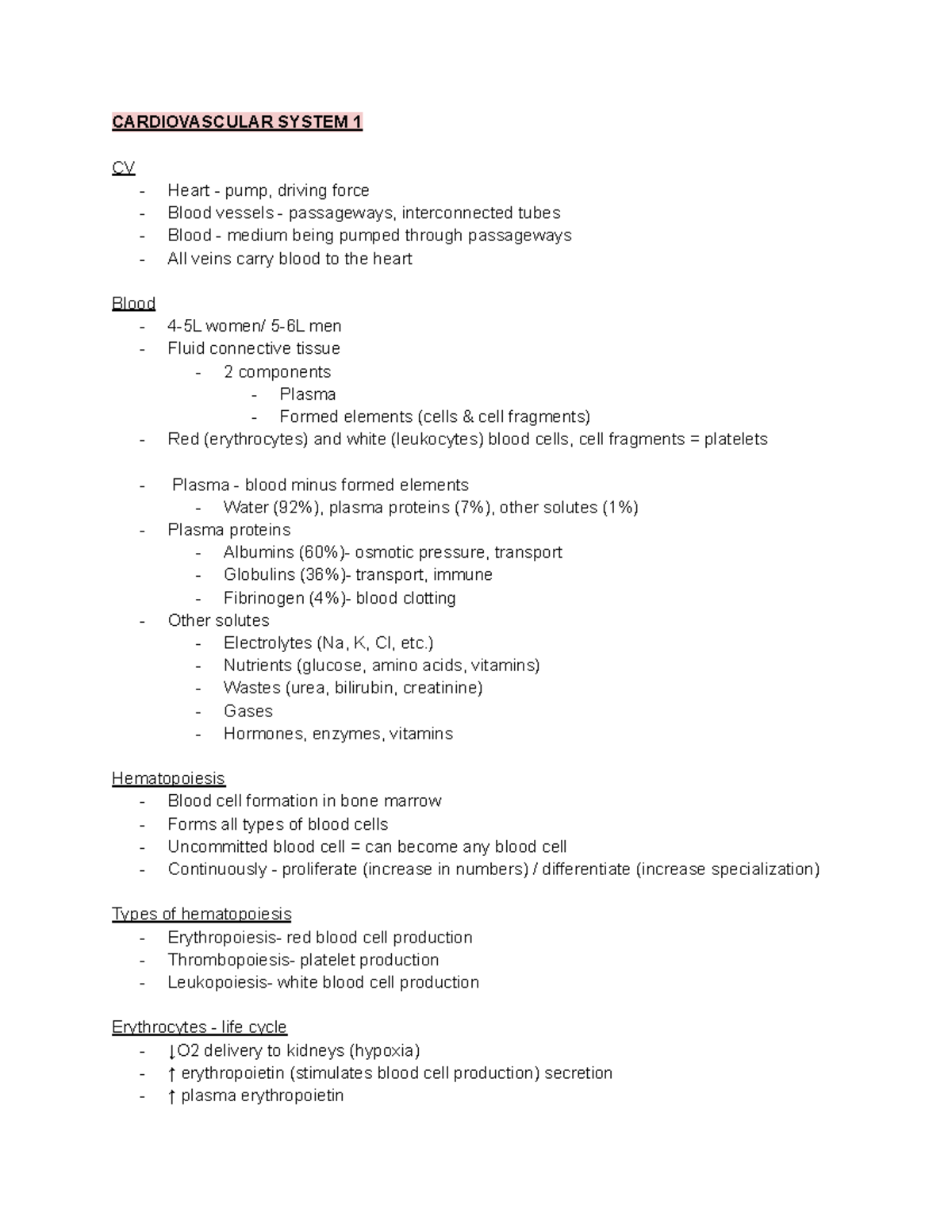 CV EXAM - Lecture notes that are made from the lectures and slides ...