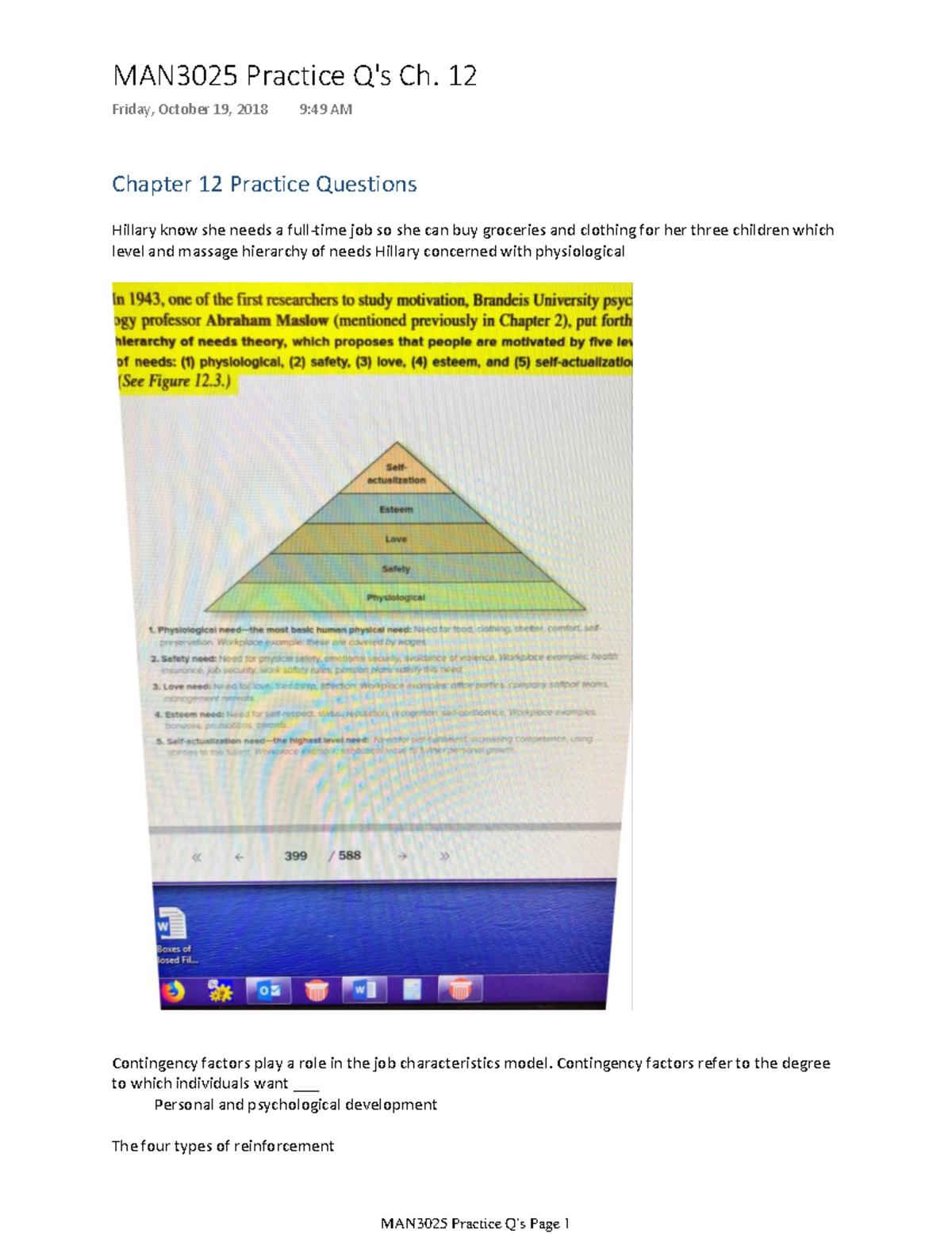 MAN3025 Practice Q's Ch 12 - MAN3025 Practice Ch. 12 Friday, October 19 ...