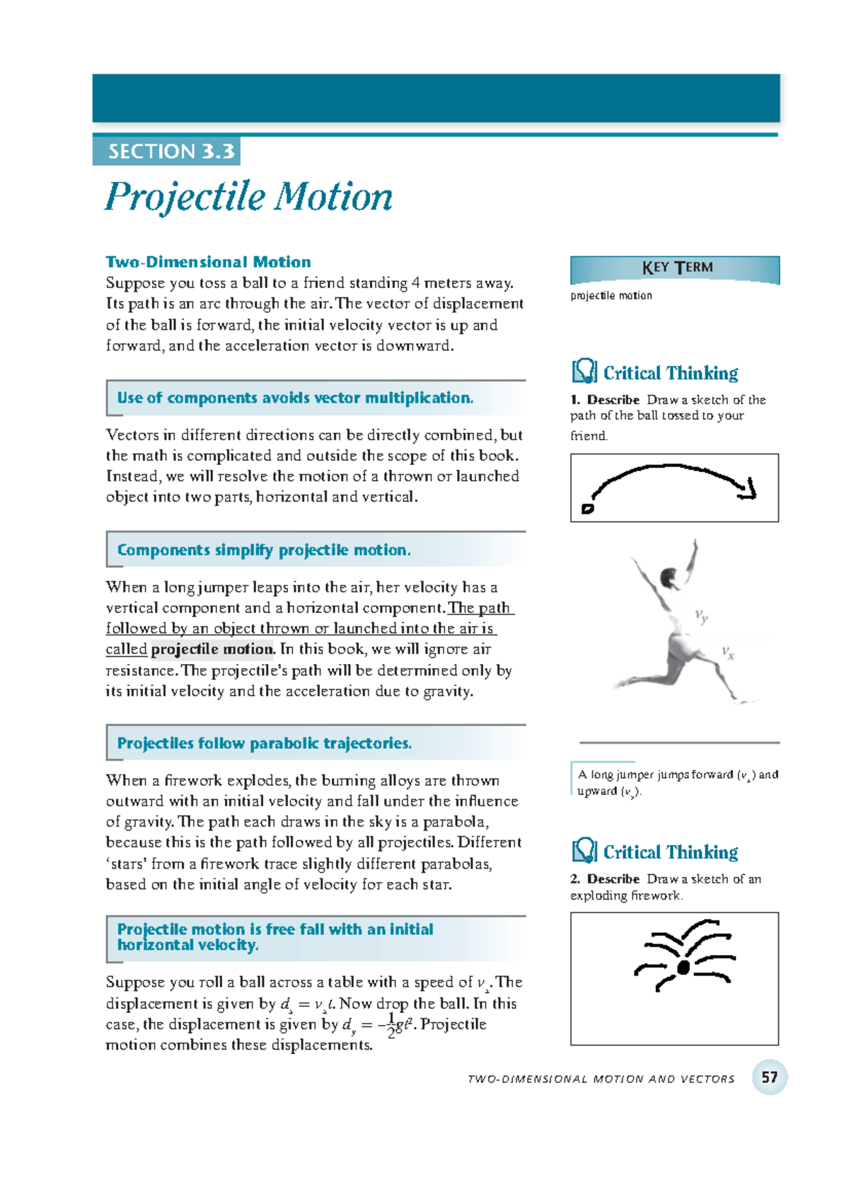 Retal Sabbahi - 3.3 Projectile Motion Student Edition - Two-Dimensional Motion Suppose you toss ...