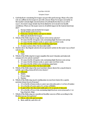 Hss 303 chapter 4 exam - HSS 303 Exam 4 Questions and Answers Which of ...