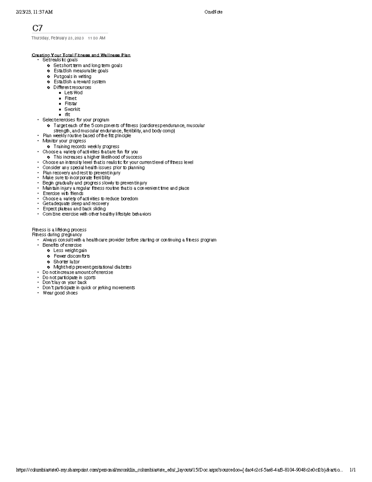 C7elw - c7 notes, perry - 2/23/23, 11:37 AM OneNote - Studocu