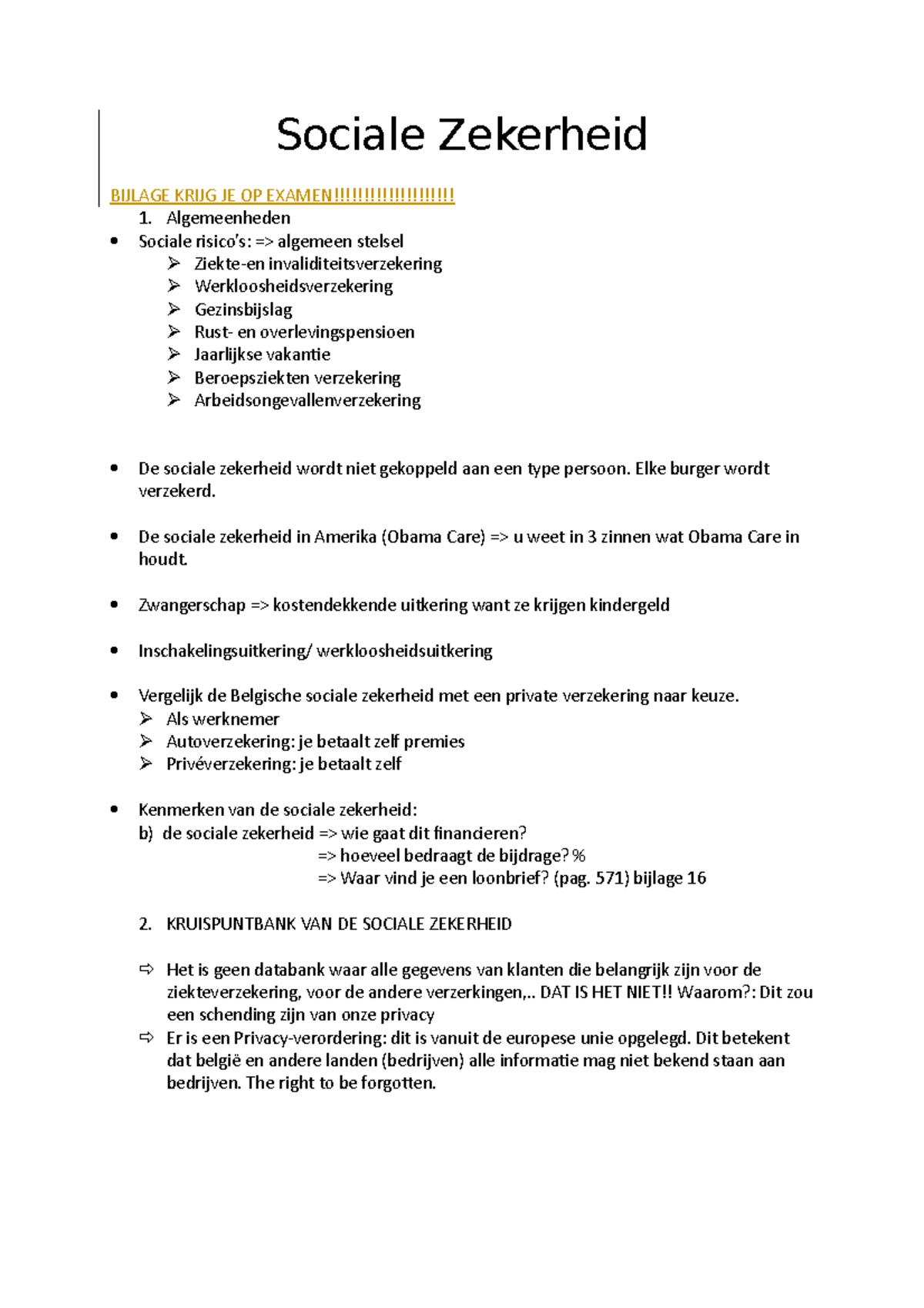 Sociale-Zekerheid-samenvatting - Sociale Zekerheid BIJLAGE KRIJG JE OP ...