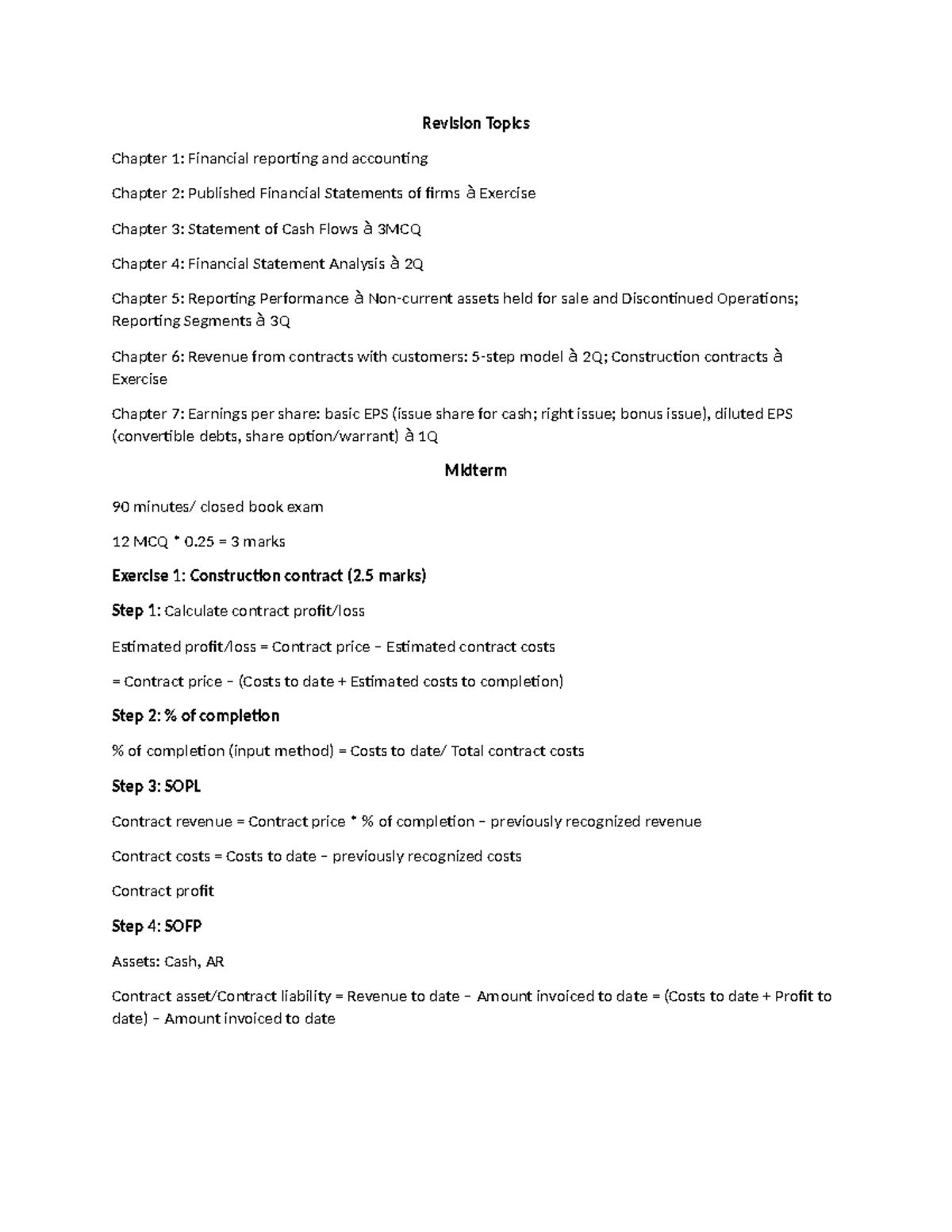 Revision-Topic part1 - review topic - Revision Topics Chapter 1 ...