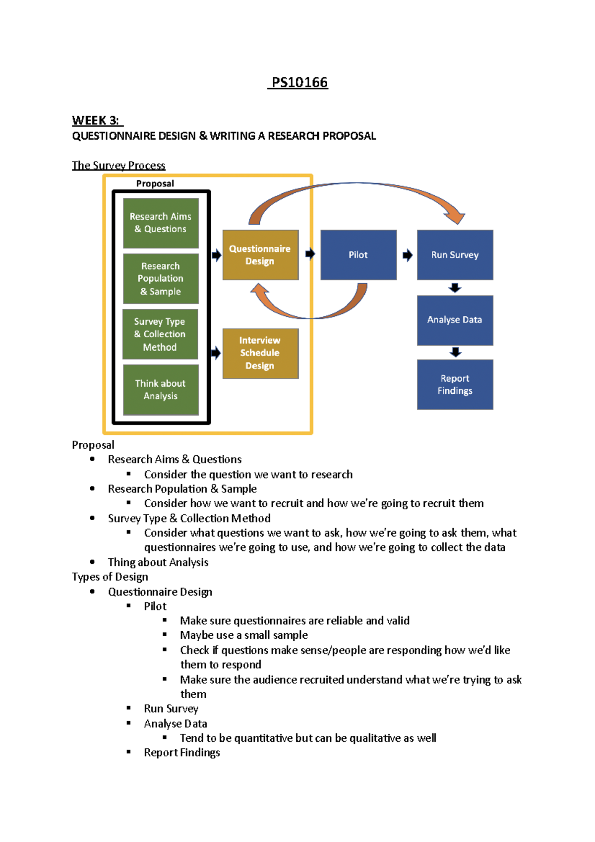 PS10166 - Lecture notes All - PS WEEK 3: QUESTIONNAIRE DESIGN & WRITING ...