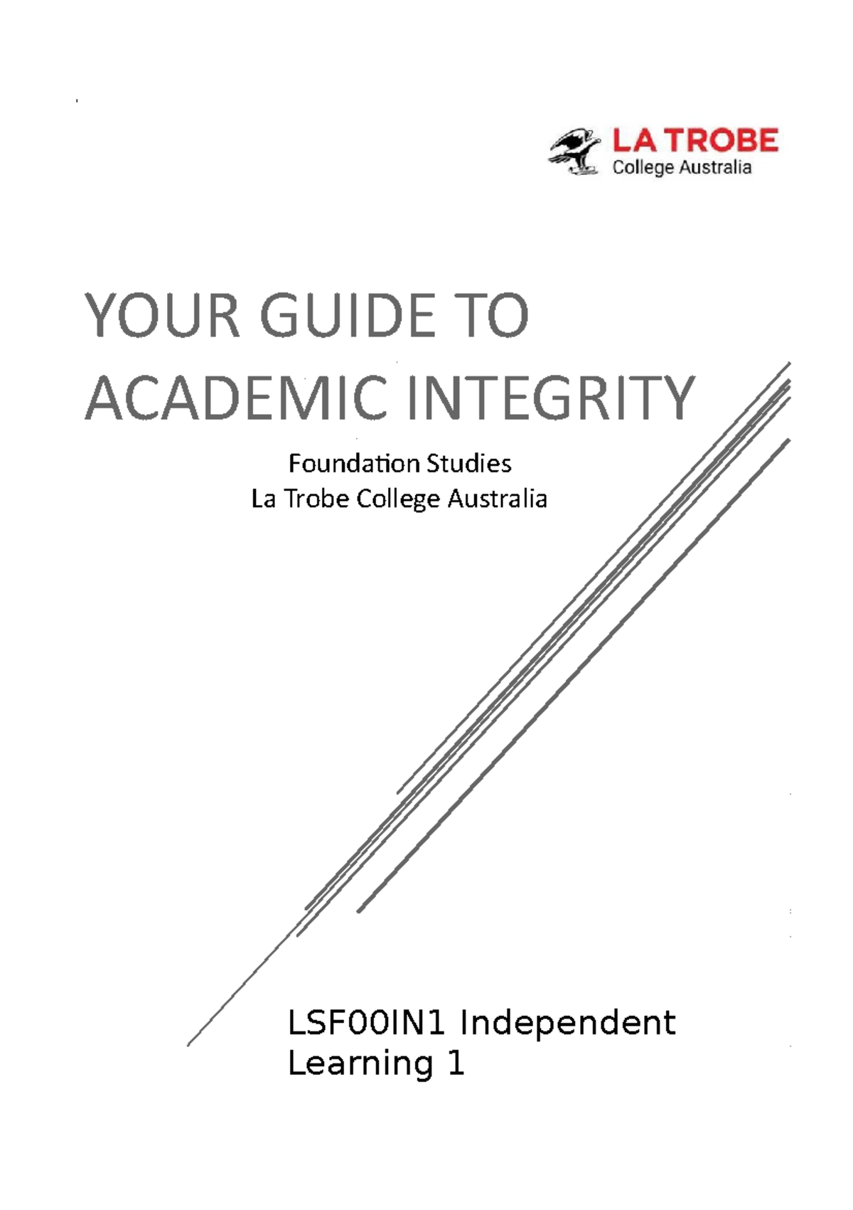 Foundation Academic Integrity Module Melbourne V2 - k YOUR GUIDE TO ...