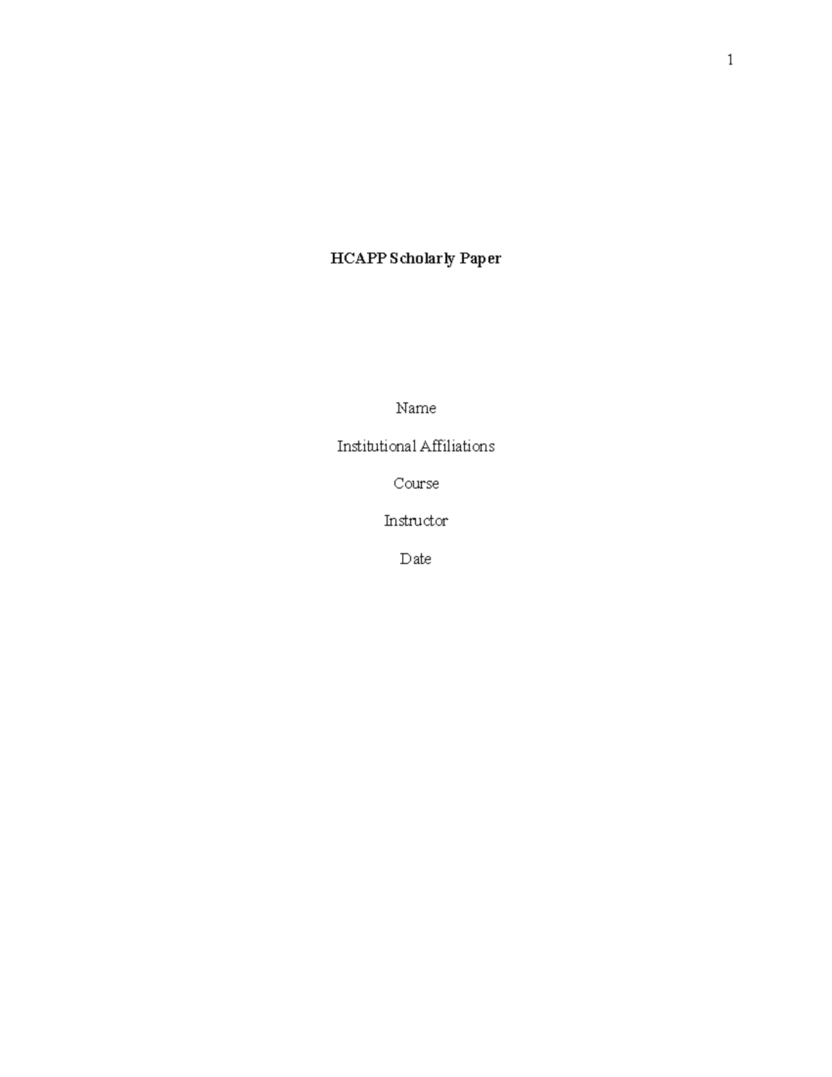 Order#365366973- Hcapp Scholarly Paper - HCAPP Scholarly Paper Name ...