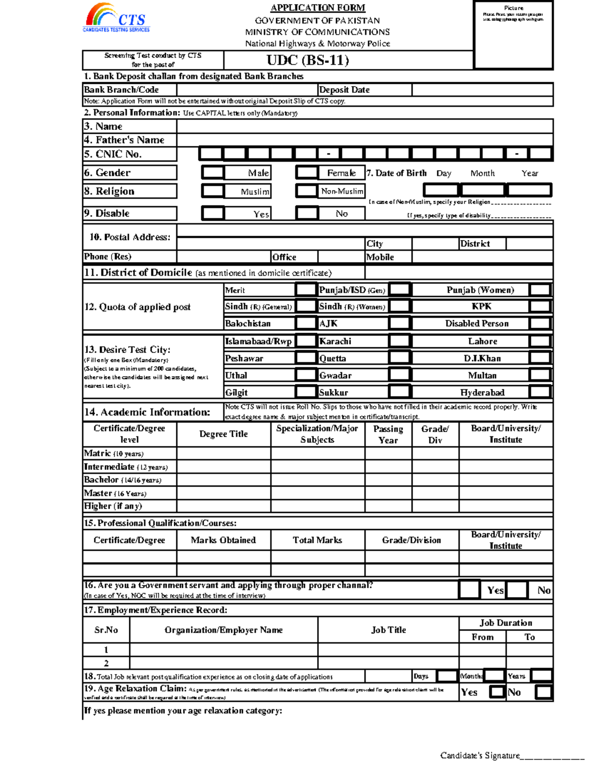 3. UDC-NH&MP-Application form 2 - Male Female Month Year Muslim Non ...