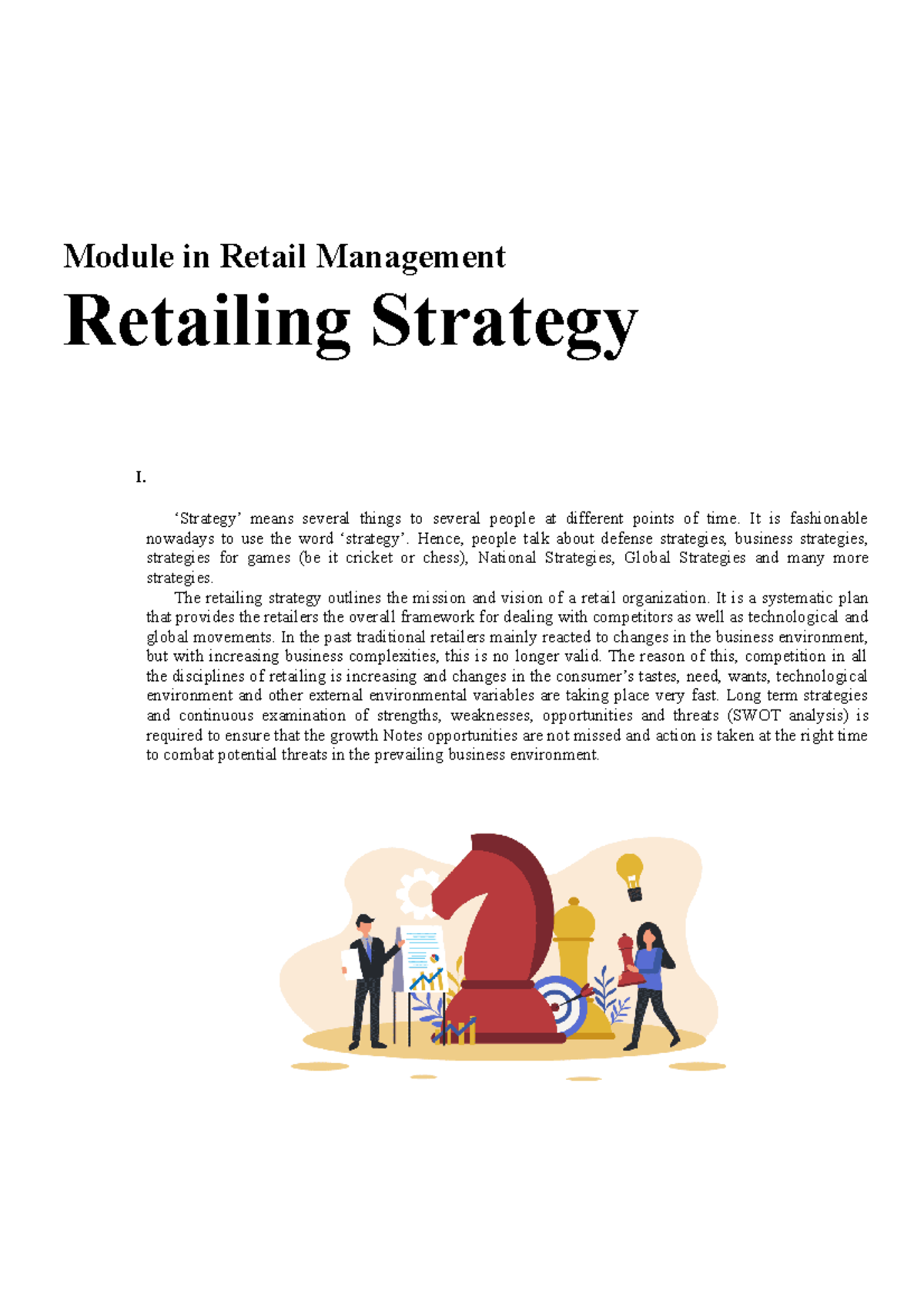 Retailing Strategy prof 7 - Module in Retail Management Retailing ...
