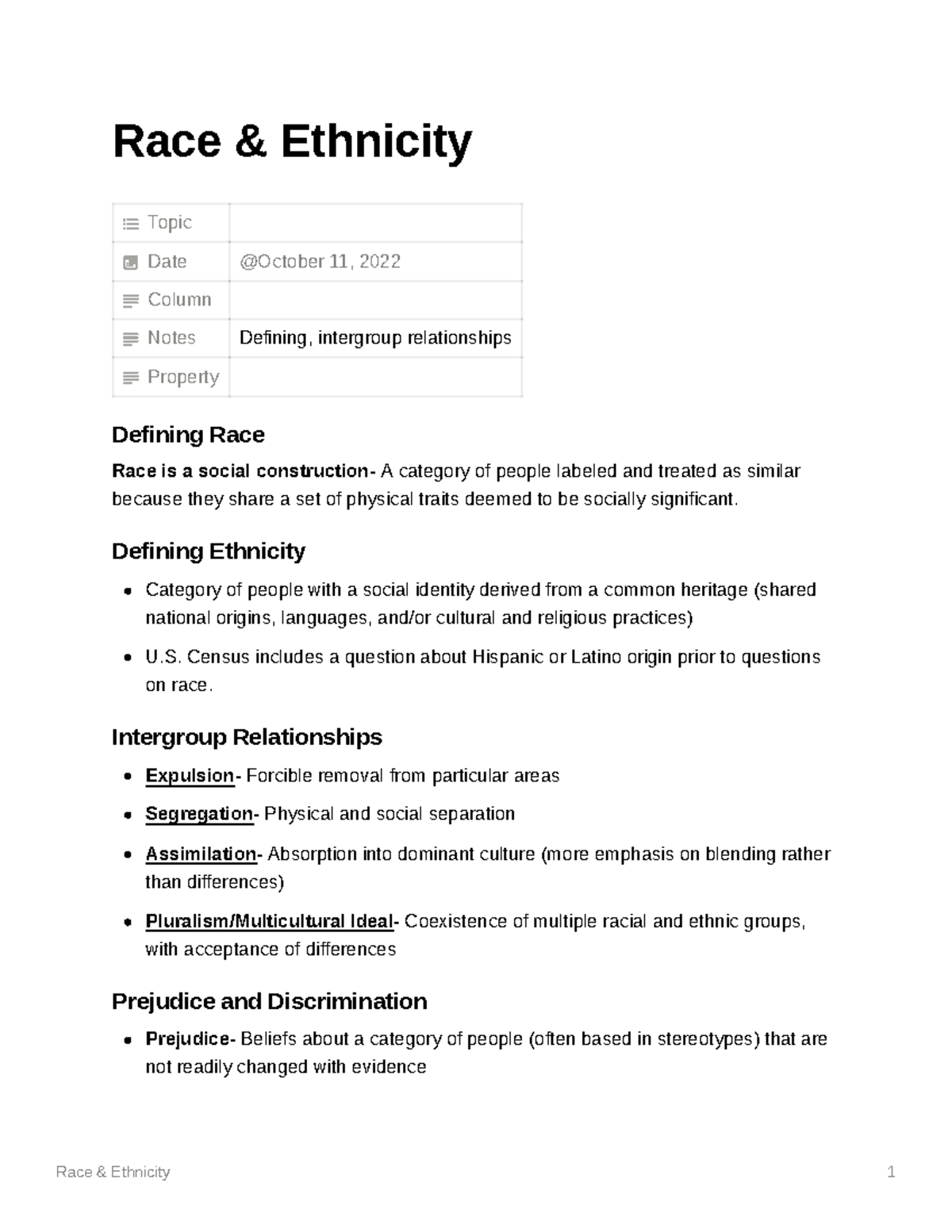 Race Ethnicity - Notes - Race & Ethnicity 1 Race & Ethnicity Topic Date ...