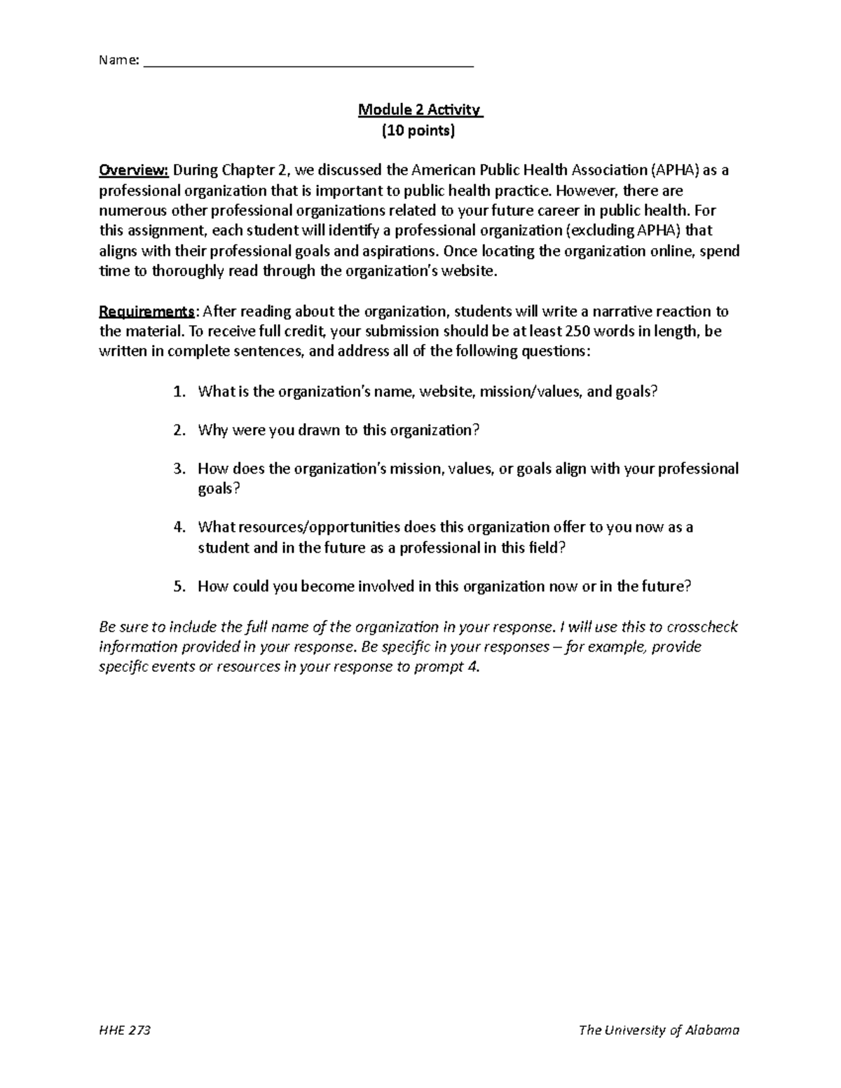 Module 2 Activity - Name ...