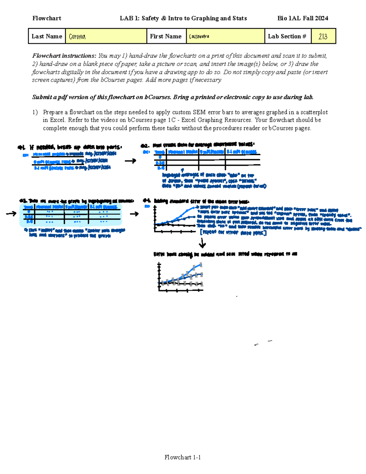 Biology 1AL - Flow chart Lab 1 - Flowchart LAB 1 : Safety & Intro to ...