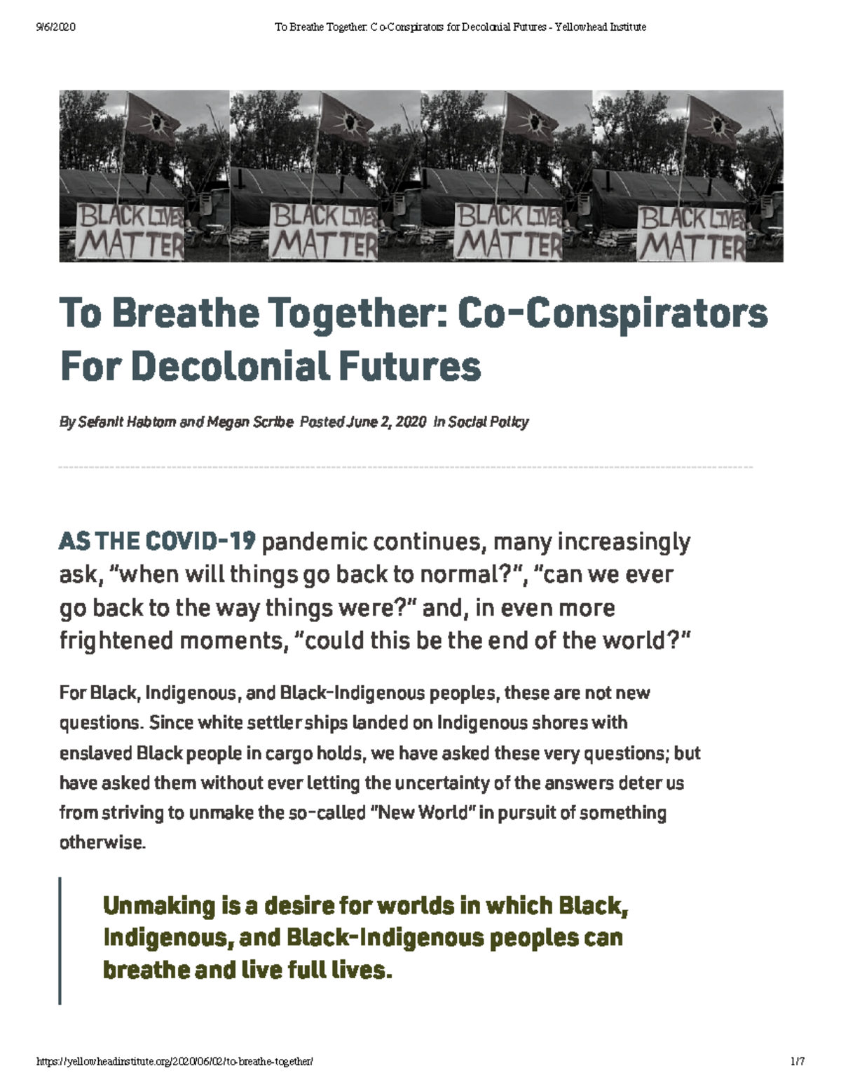 Habtom and Scribe 2020-To Breathe Together - By Sefanit Habtom and ...