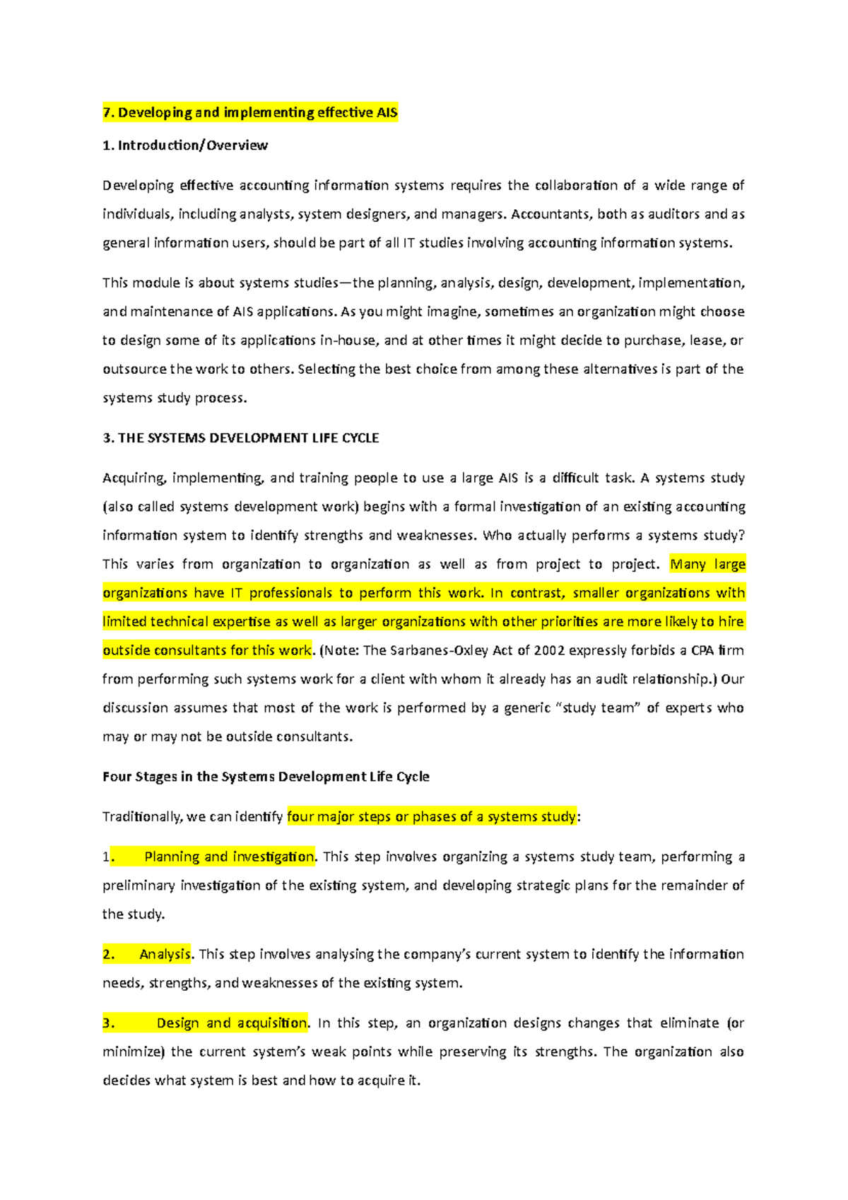 developing and implementing effective AIS - Developing and implementing effective AIS - Studocu
