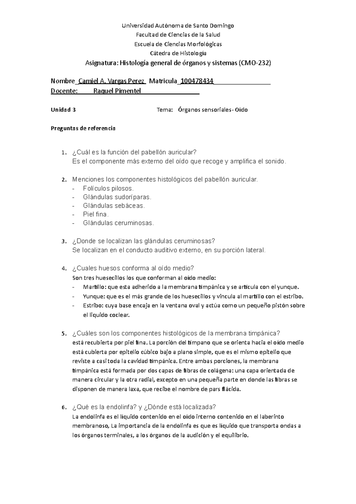 Oído CUESTIONARIO MOORE CONTENIDO: OIDO ¿Cómo Se Divide, 49% OFF