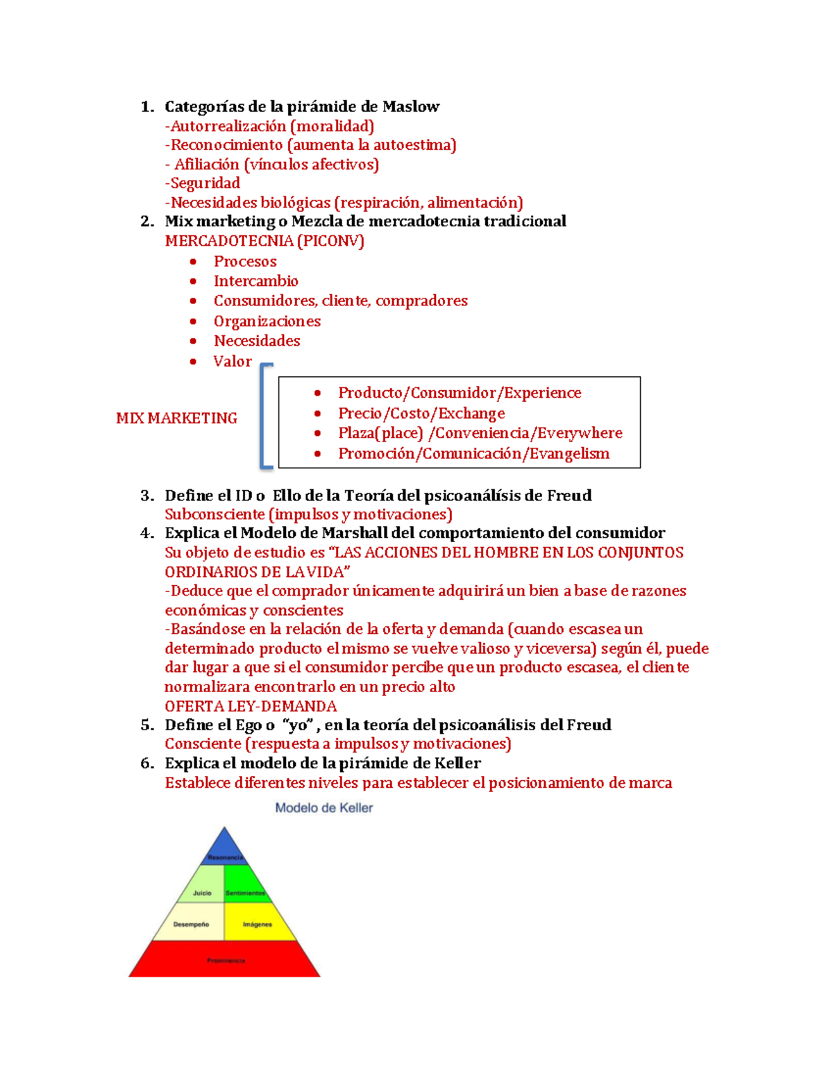 Guía primer parcial Comportamiento - 1. CategorÌas de la pir·mide de ...