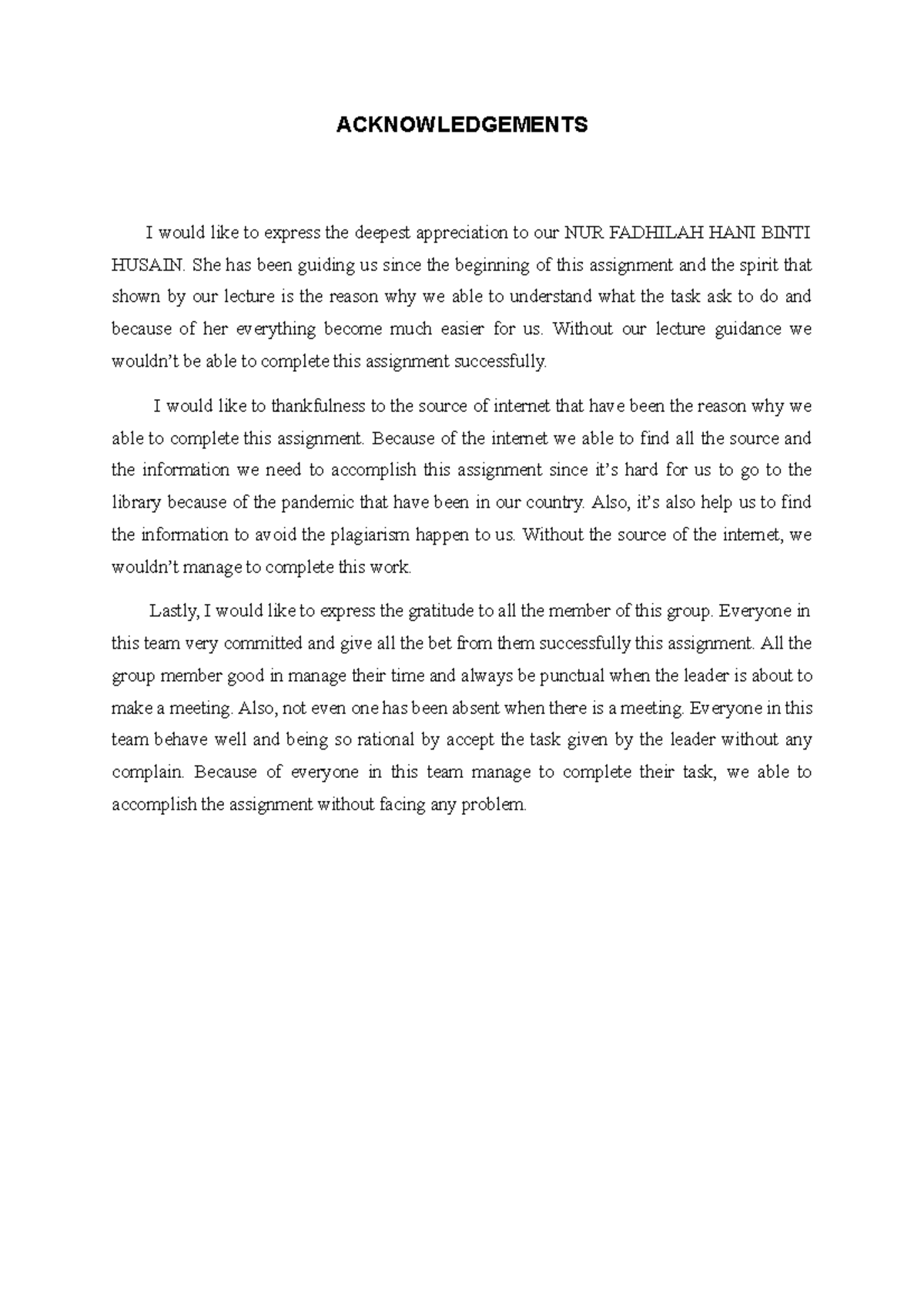 Acknowledgements - ACKNOWLEDGEMENTS I would like to express the deepest ...