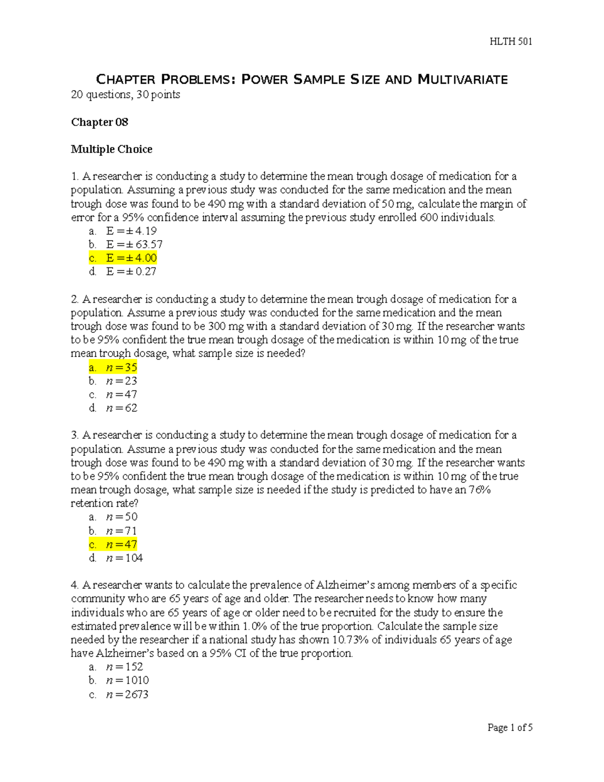 Chapter Problems Power Sample Size And Multivariate CHAPTER PROBLEMS chapter-problems-power-sample-size-and-multivariate-chapter-problems