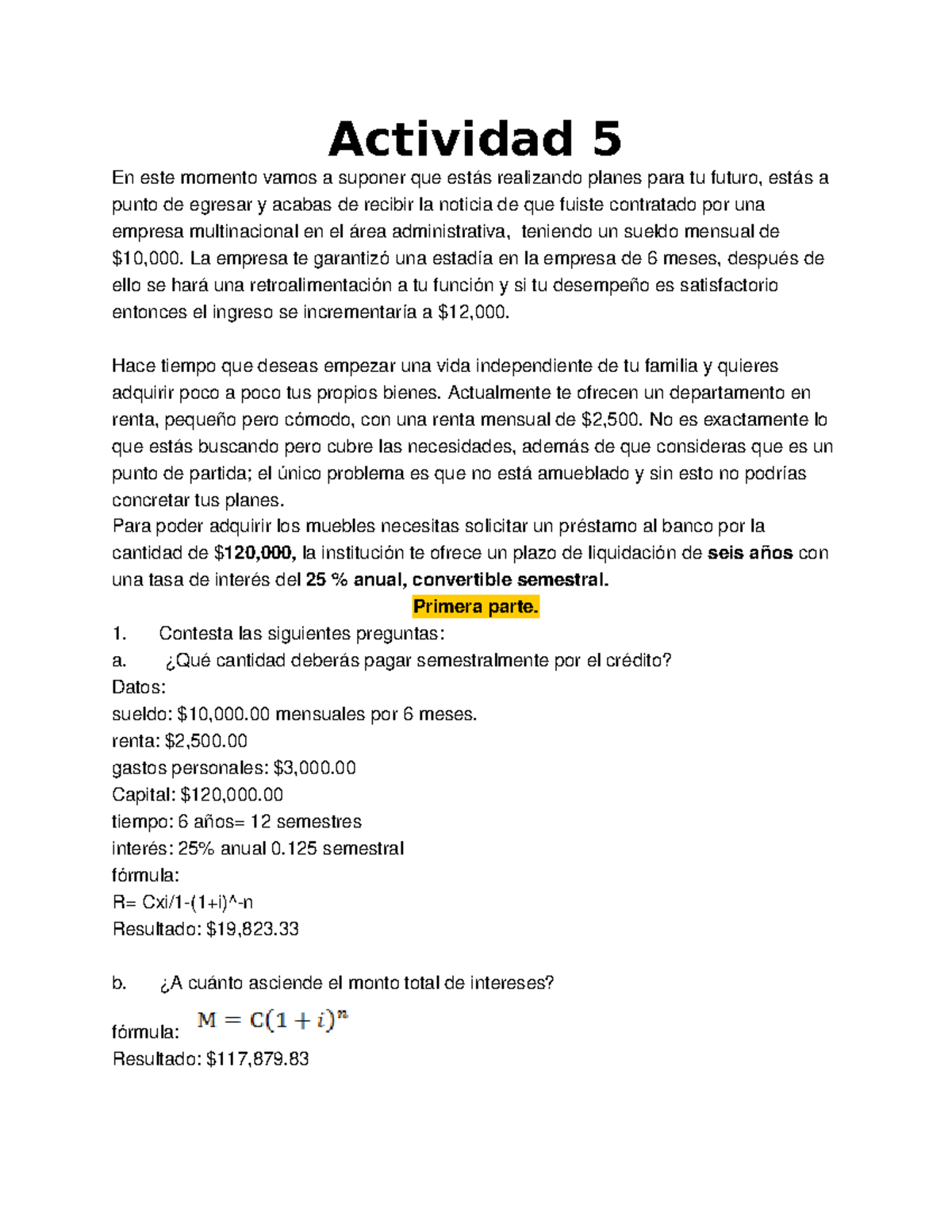 Actividad 5 de la materia Matematicas financieras - Actividad 5 En este ...