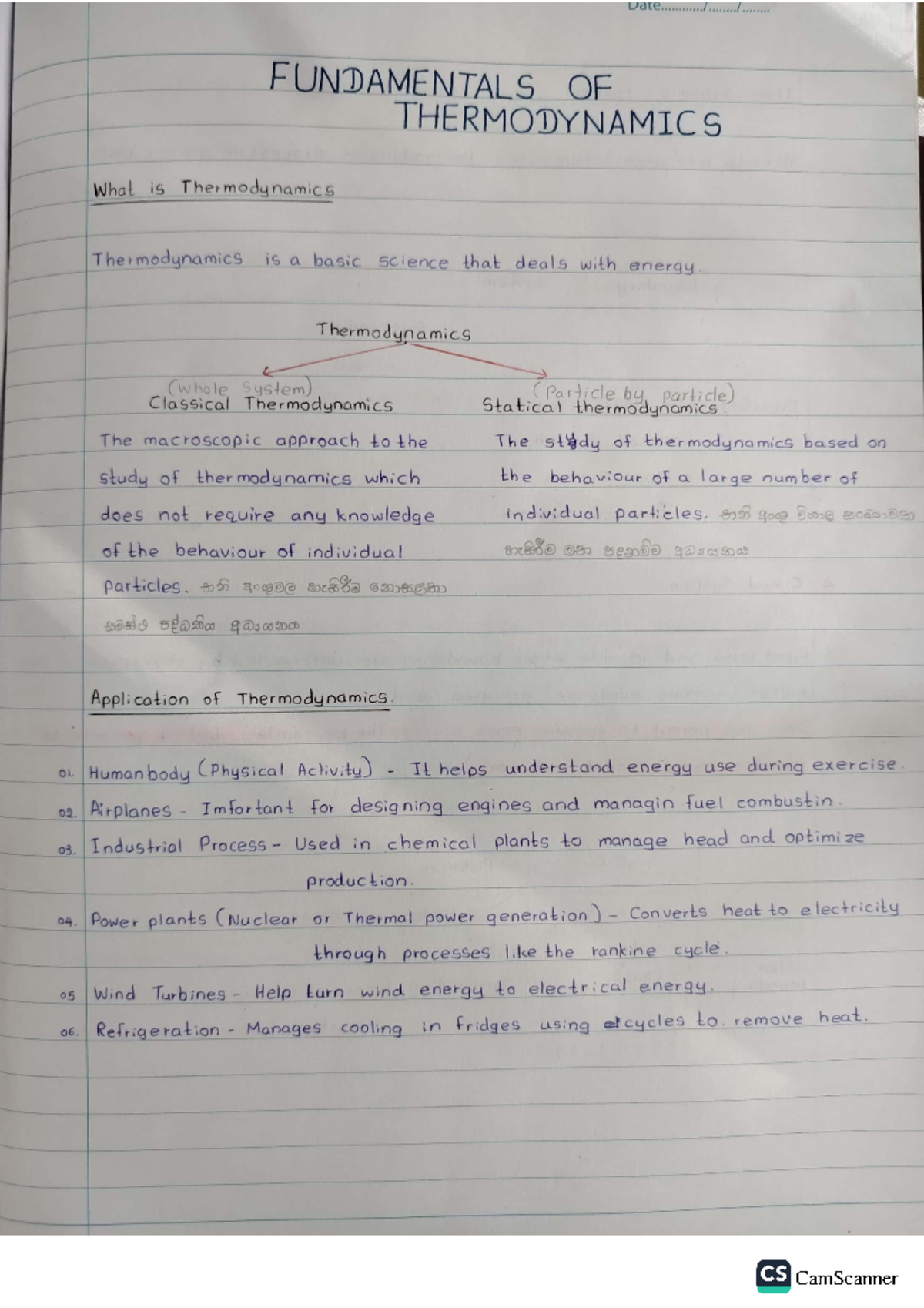 Thermodynamics full note - FUNDAMENTALS OF THERMODYNAMICS What is ...