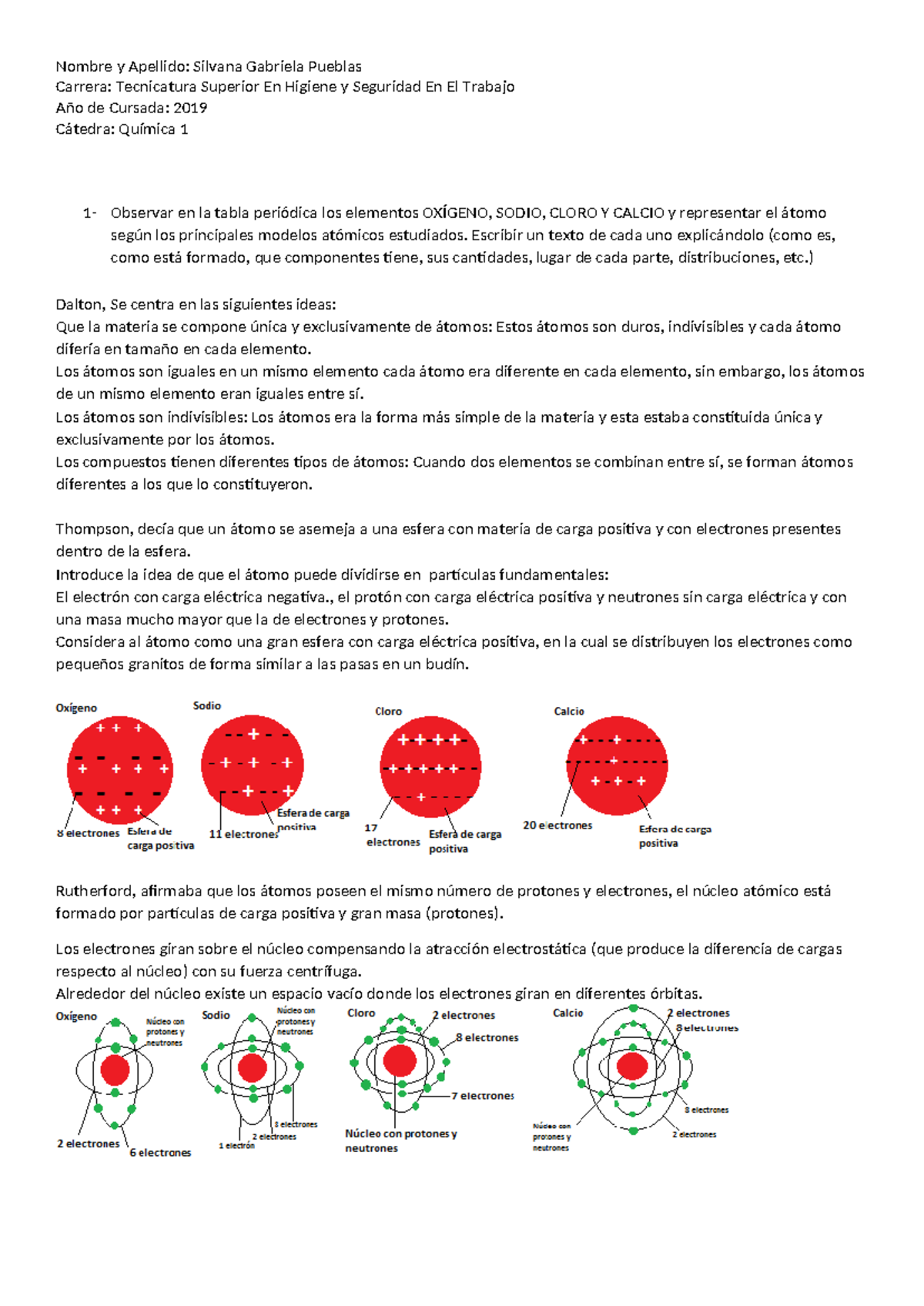 Final Química 1 – TEC. SUP. Seguridad E Higiene- Carrera: Tecnicatura ...